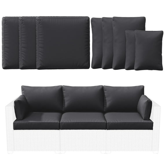 Kimunuk Outdoor Replacement Cushions for Patio Furniture, 4" Foam High ...