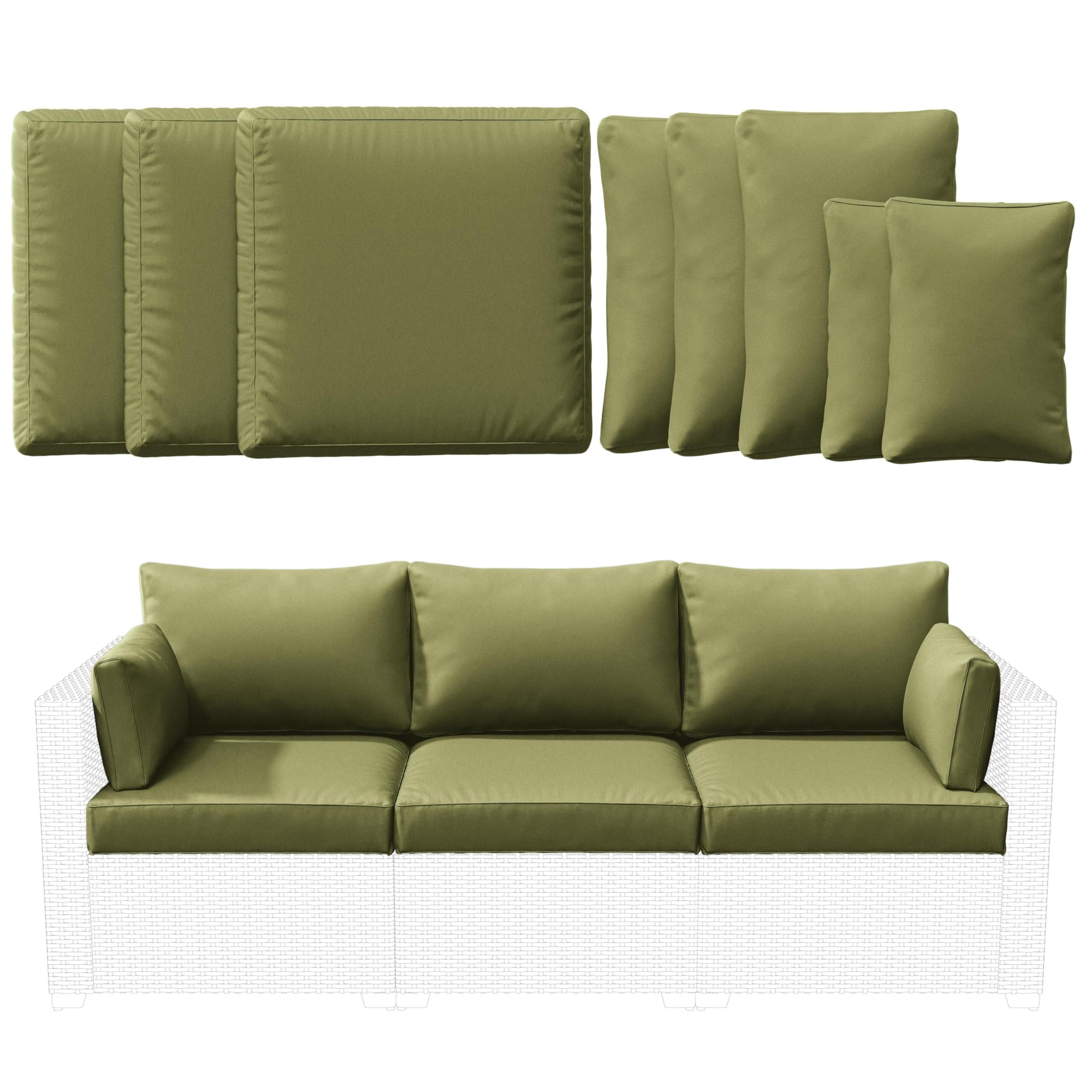 Kimunuk Outdoor Replacement Cushions for Patio Furniture, 4" Foam High ...