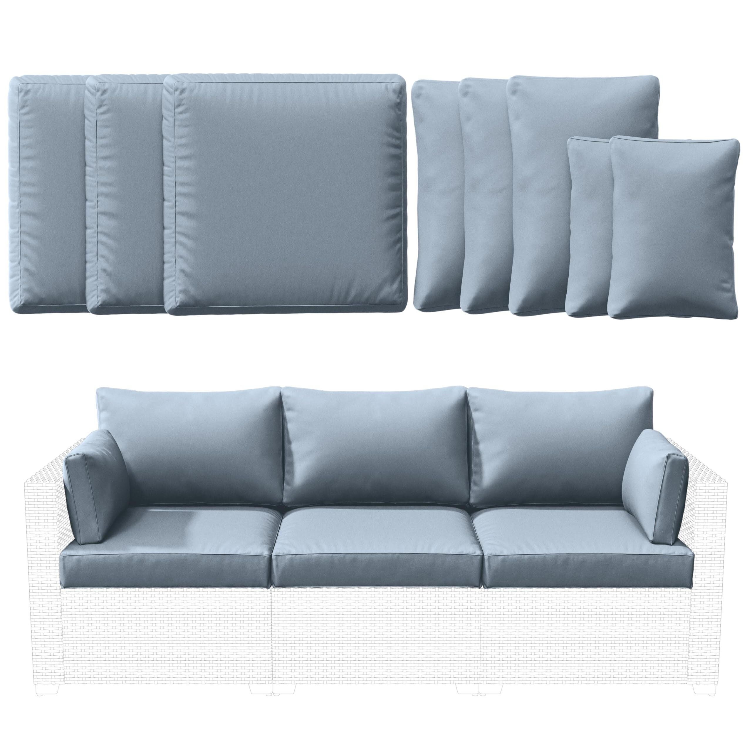 Kimunuk Outdoor Replacement Cushions for Patio Furniture, 4