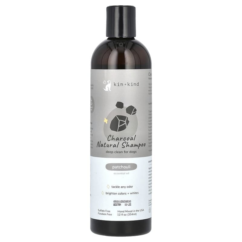 Kin+Kind, Charcoal Natural Shampoo for Dogs, Patchouli, 12 fl oz Pack ...