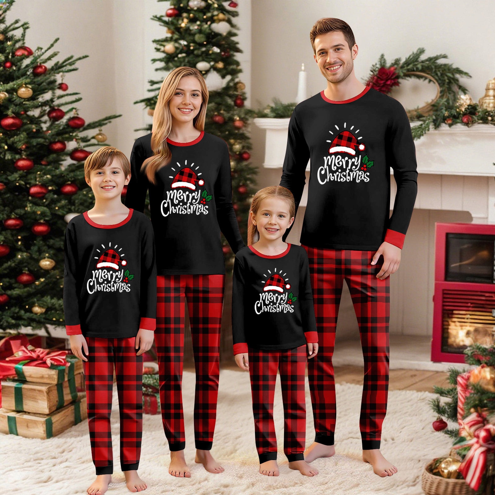 KinKnit Christmas Family Pajamas Sets, Christmas Family Matching ...