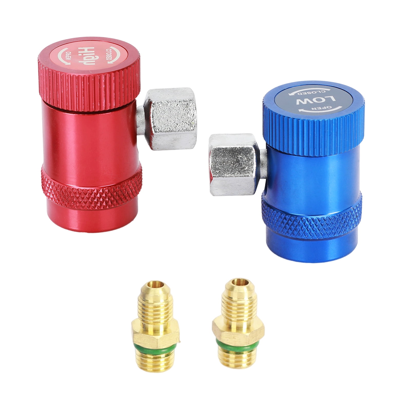 Kinaerty 1 Pair Refrigerant Adapter R1234yf Manifold Gauge Quick ...