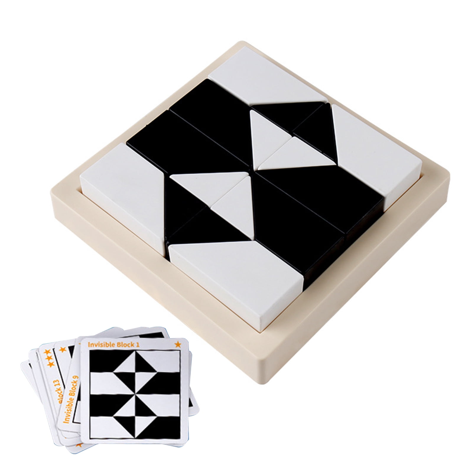 Kinaerty 1 Set Black White Building Block Puzzle Hidden Building Brick ...