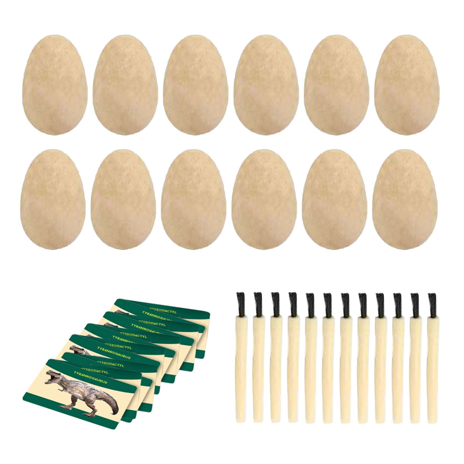 Kinaerty 1 Set Dino Egg Dig Kit with Digging Tools 12 Dinosaurs & 12 ...