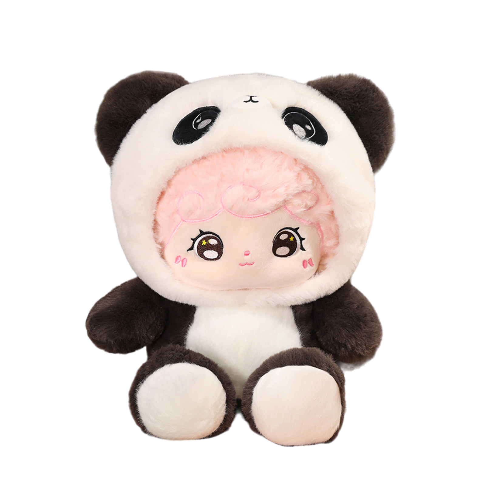 Kinaerty 23/34CM Dinosaur Panda Cotton Doll with Removable Headgear ...
