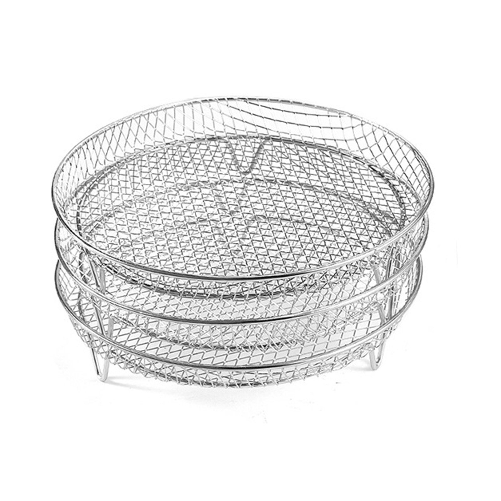 Kinaerty 3Pcs Air Fryer Rack Stackable Dehydrator Racks Stainless Steel ...