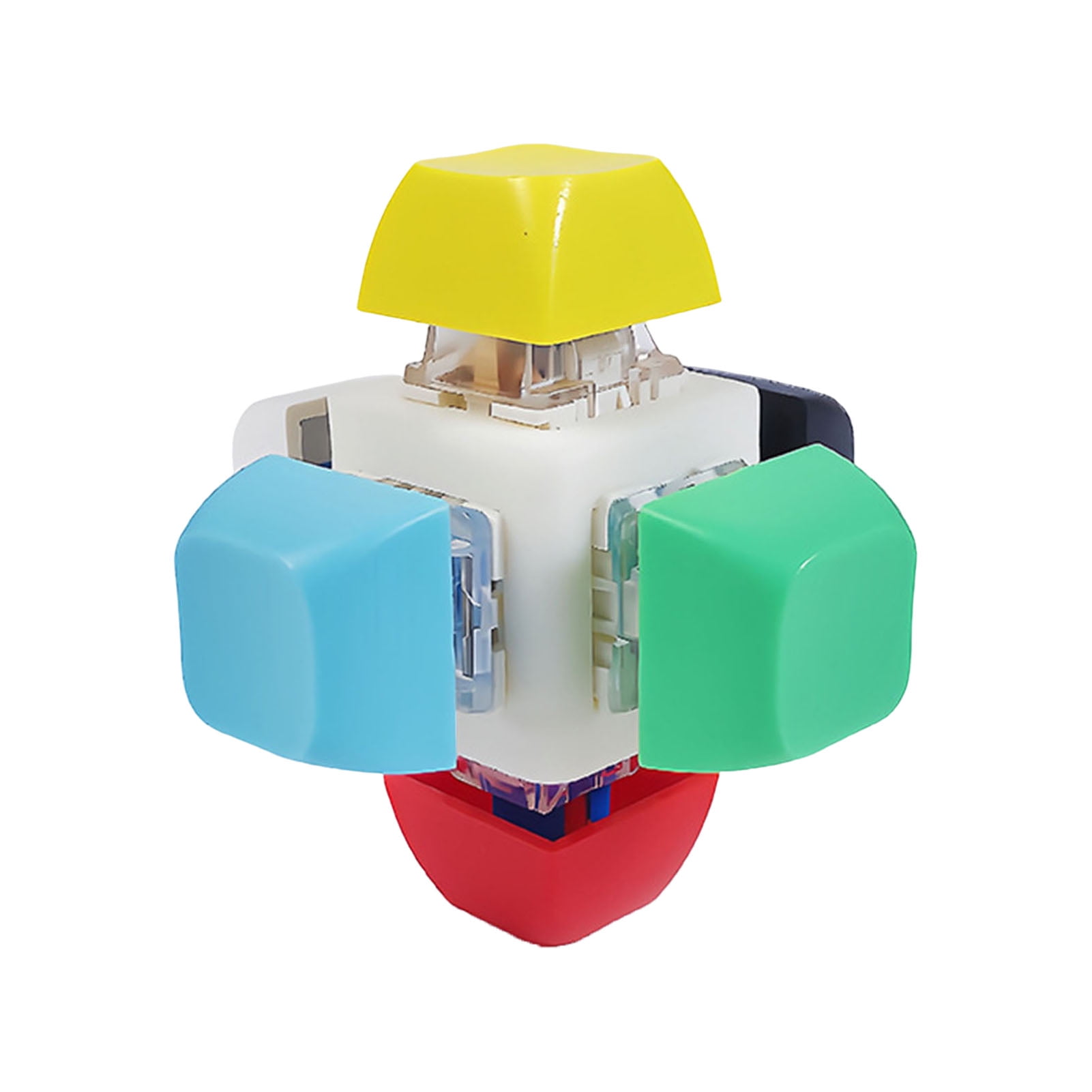 Kinaerty 6/24 Buttons Keycap Fidget Toy with Lanyard Portable Stress ...