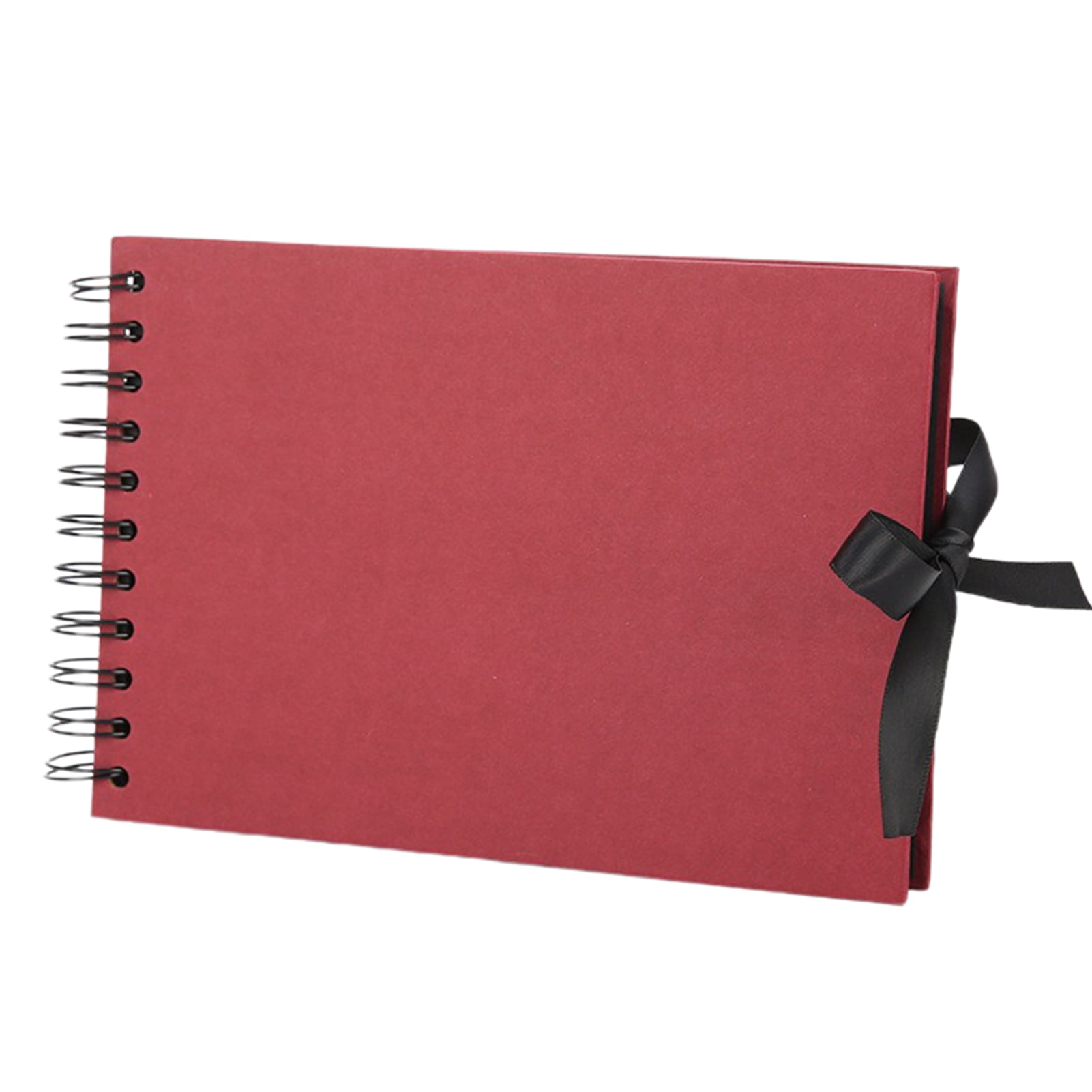 Kinaerty A5 Scrapbook Photo Album with Bowknot Ribbon DIY Hard Cover ...