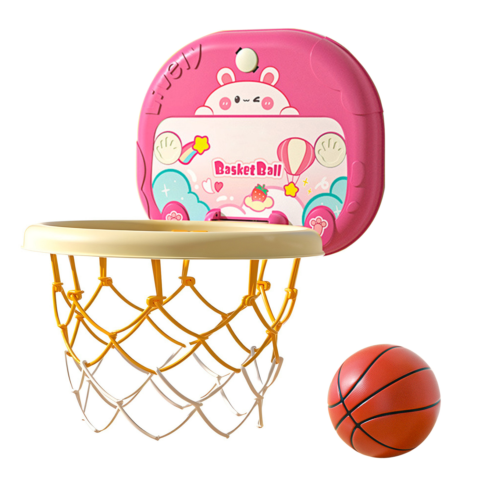 Kinaerty Adjustable Height Toddler Basketball Hoop Set Portable ...