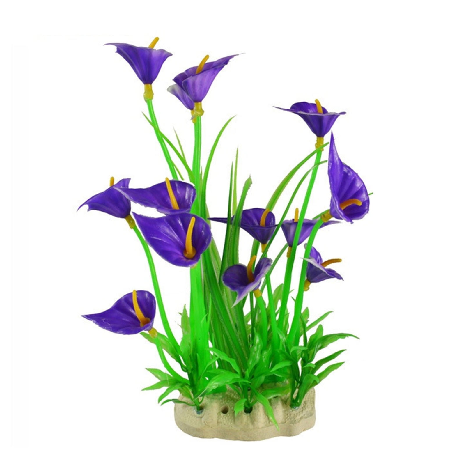 Kinaerty Artificial Water Plants with Sturdy Base Realistic Looking Eco ...