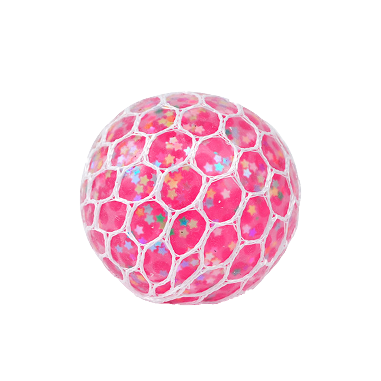 Kinaerty Ball Squeeze Toy Built-in Sequin Soft TPR Quick Rebound Grape ...