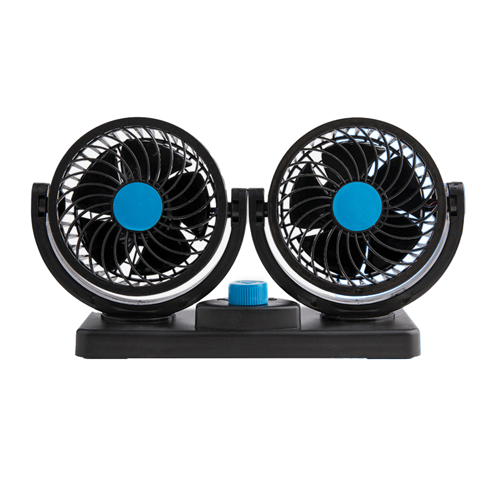 Kinaerty Car Fan Powerful Motor Low Noise Dual Head Design Rotatable ...