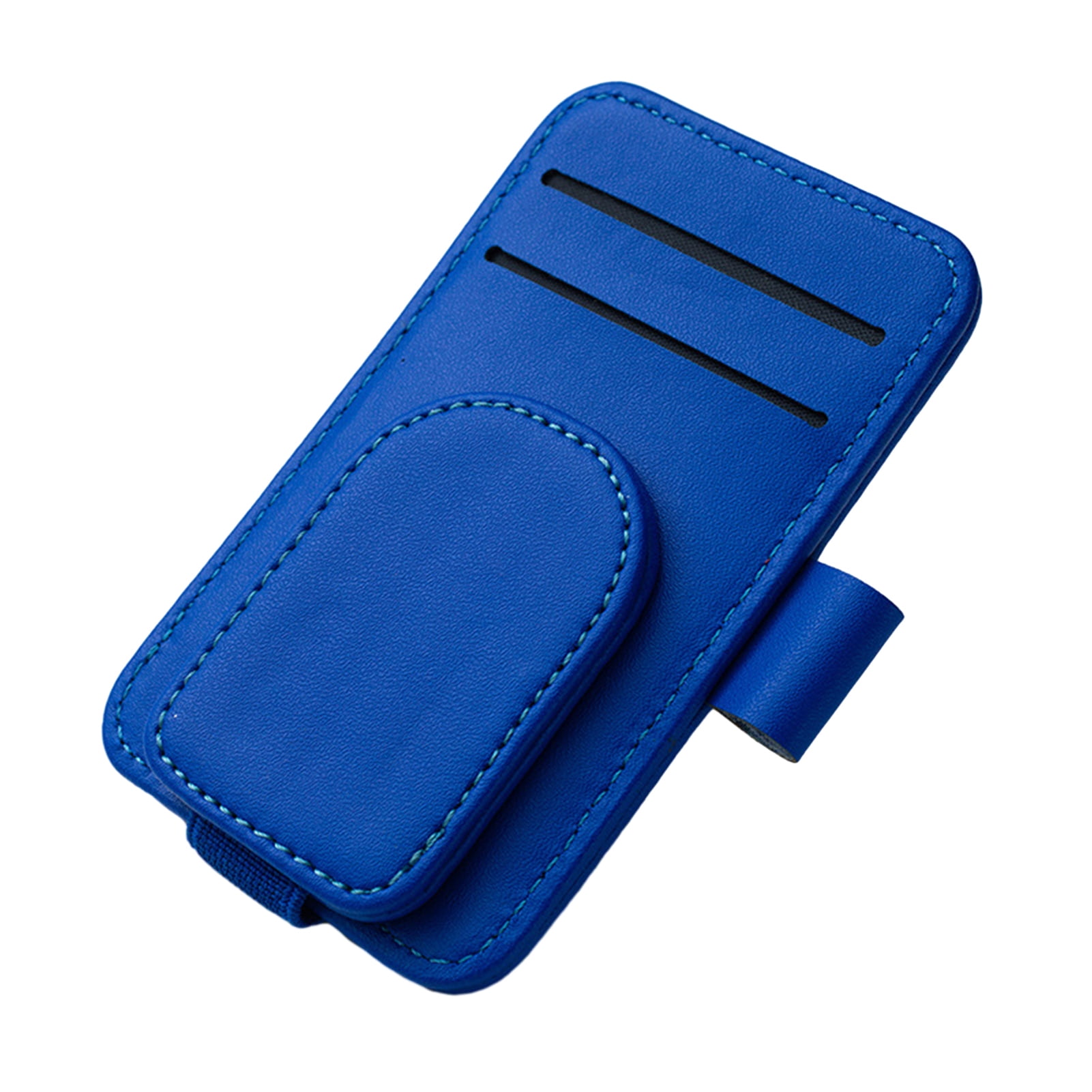 Kinaerty Car Visor Sunglass Holder Magnetic Faux Leather Sunglasses ...