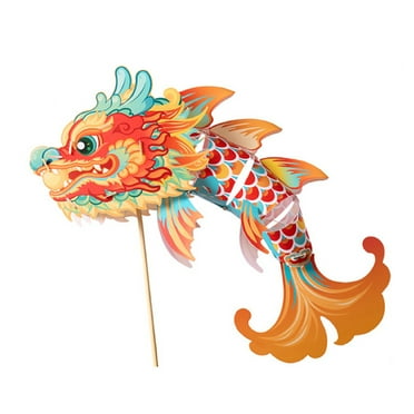 SUSUchens 1 Set Goldfish Paper Lantern with Pole Battery Operated DIY ...