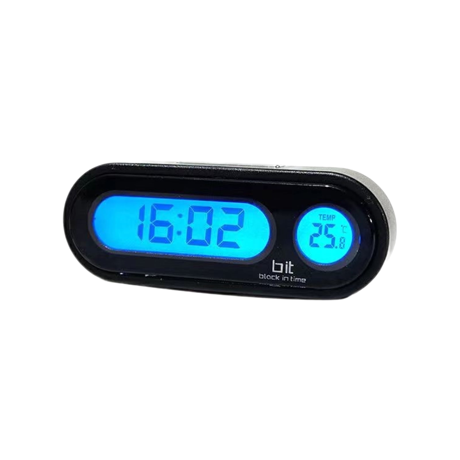 Kinaerty Digital Car Clock Thermometer with Luminous Display Adjustable ...