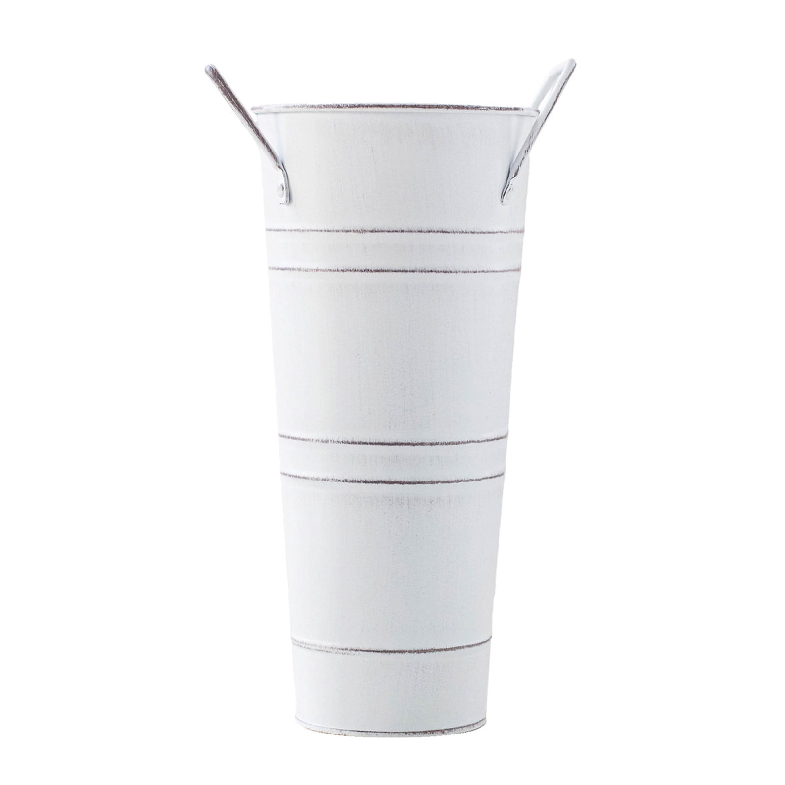 Kinaerty Flower Bucket with Handle Rustproof Corrosion Resistant Table ...