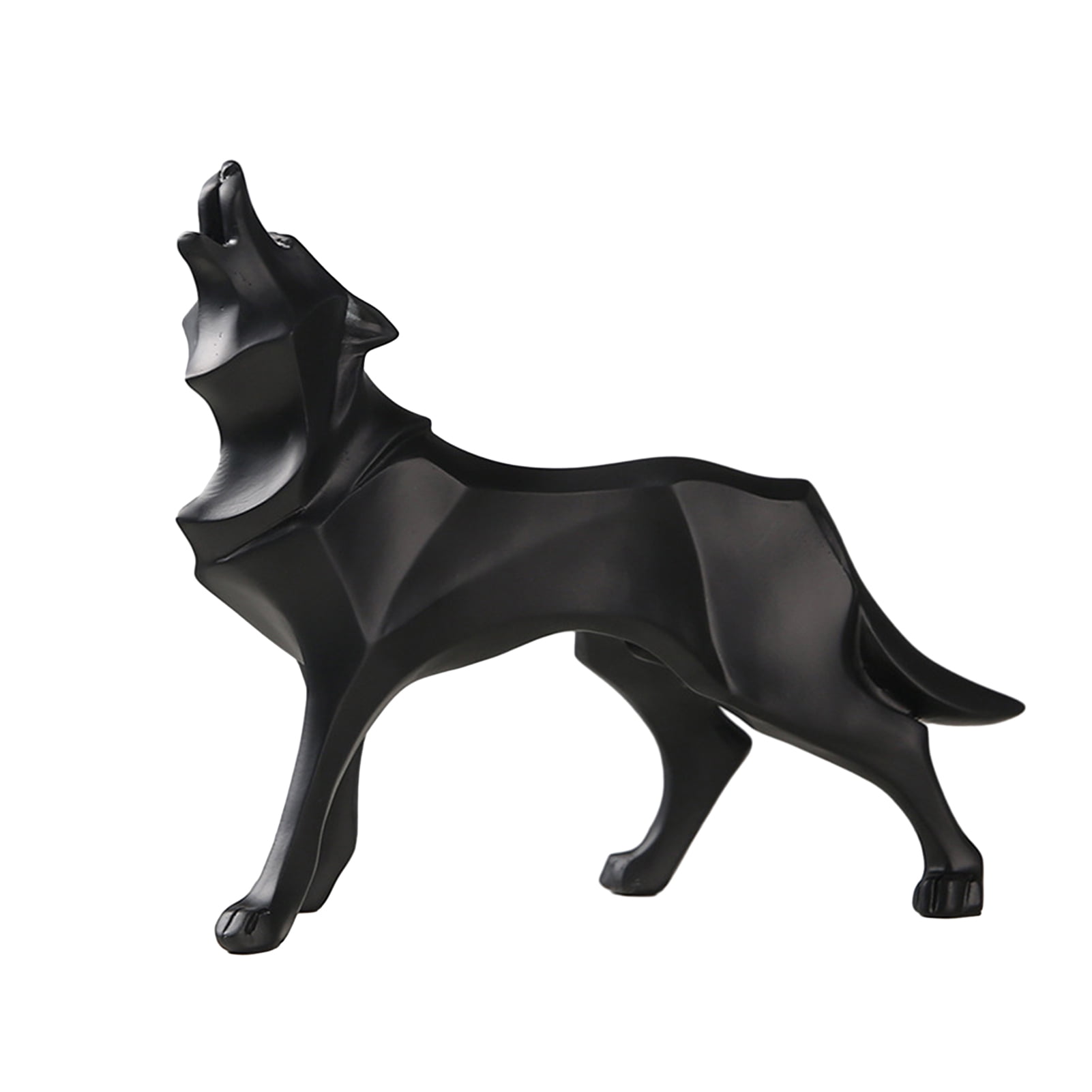 Kinaerty Geometric Wolf Ornament Synthetic Resin Wolf Sculpture ...
