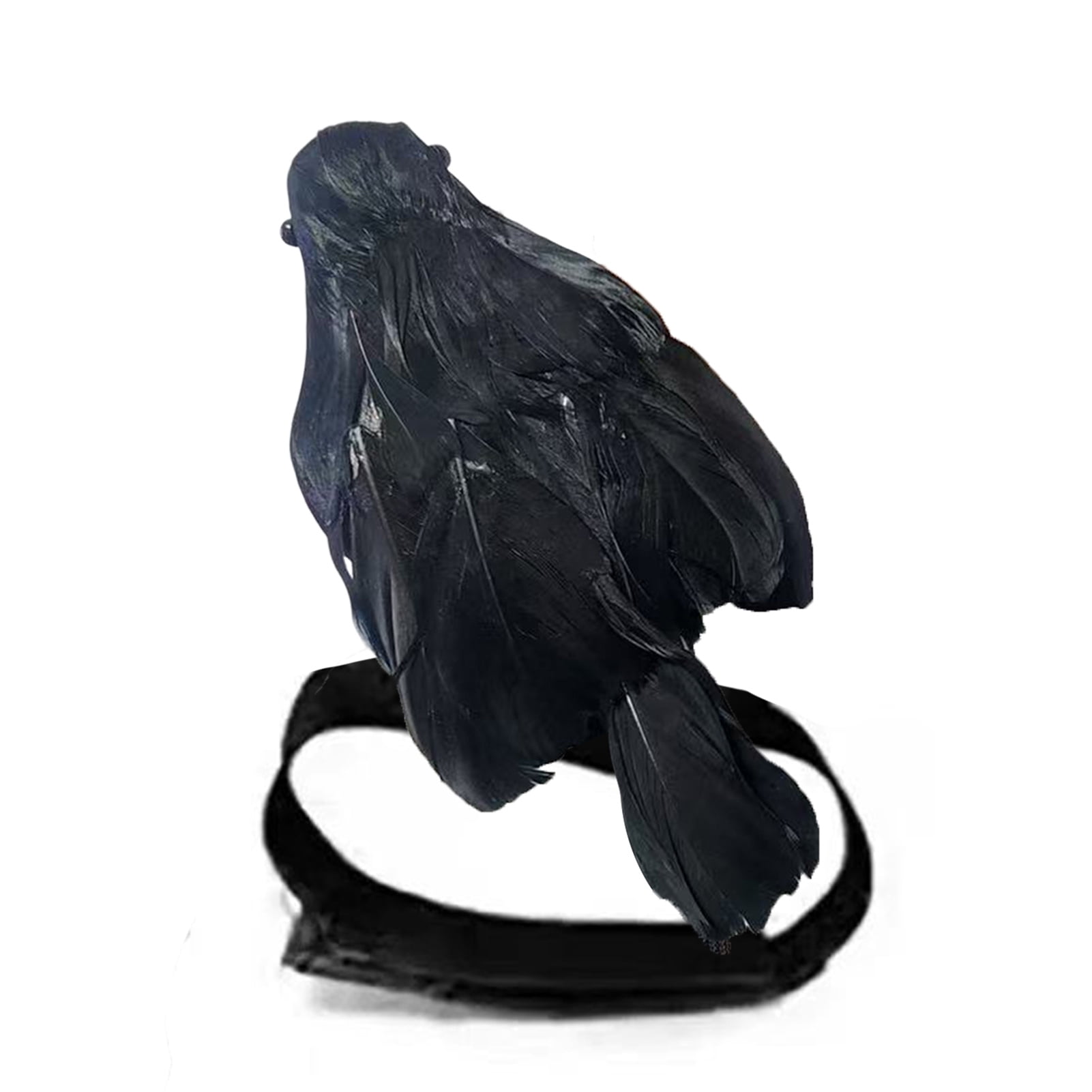 Kinaerty Halloween Black Feathered Crow Lifesize Realistic Raven Prop ...