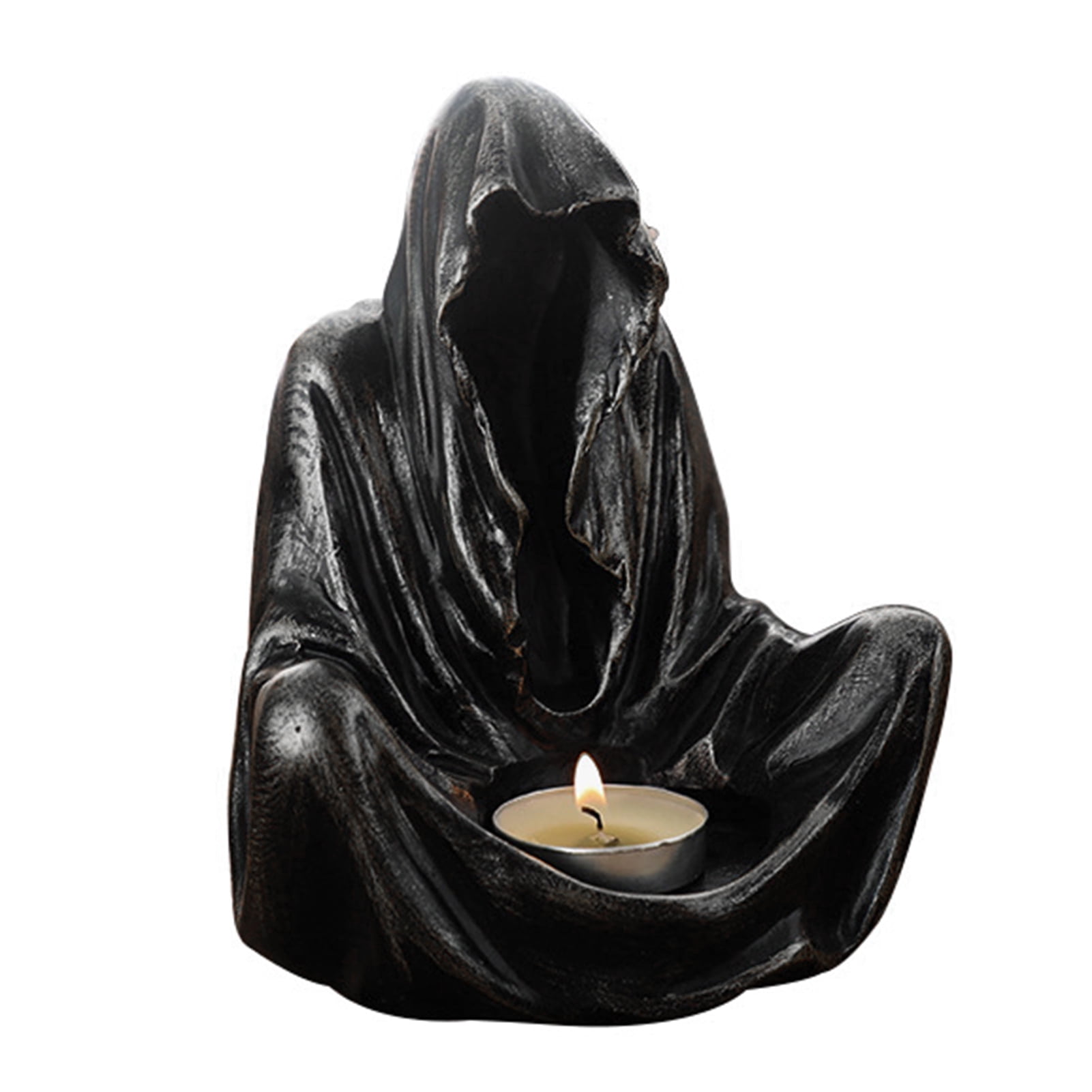 Kinaerty Halloween Ghost Wizard Candle Holder Resin Figurine Scented ...