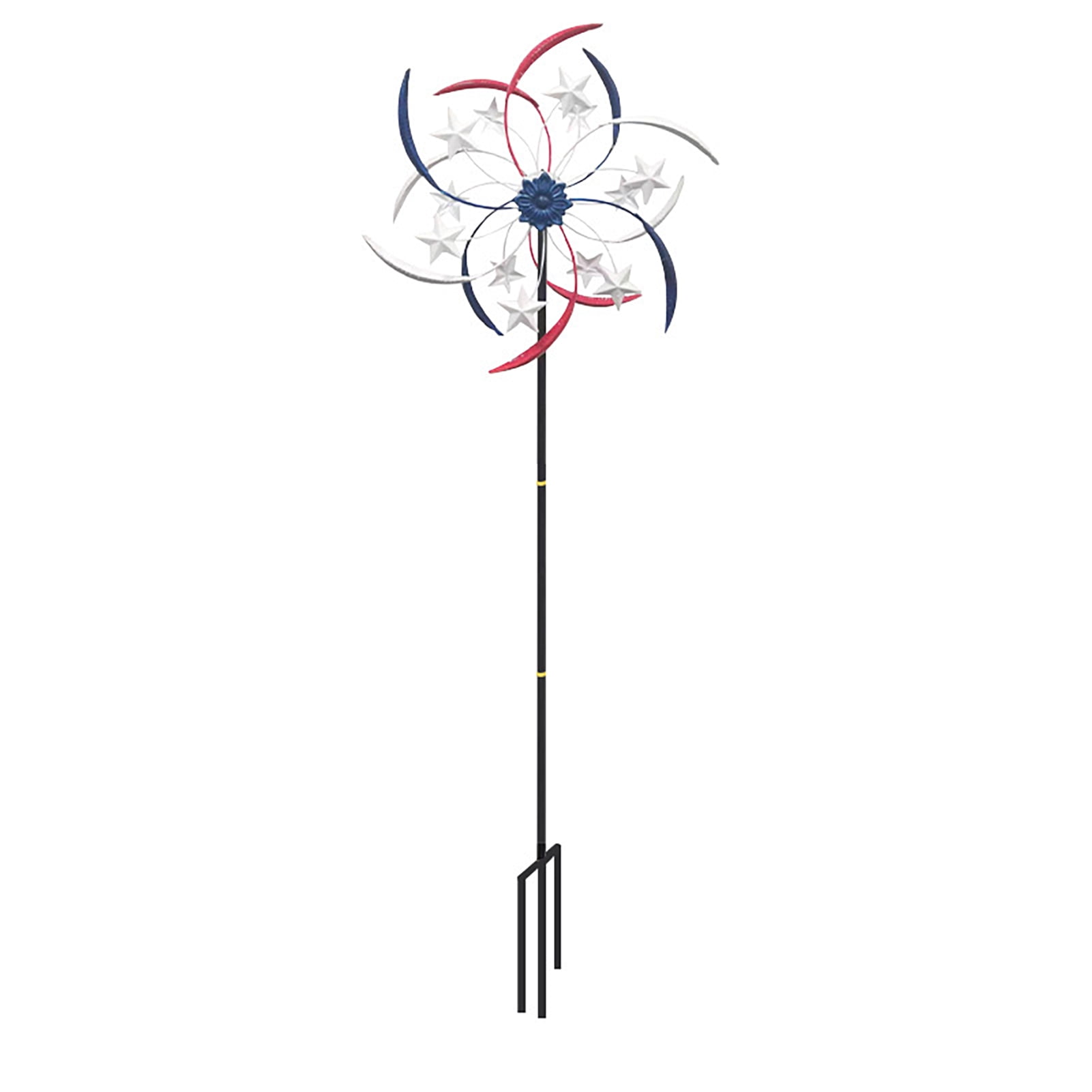Kinaerty Independence Day Star Wind Spinner with Stake Weather-proof ...