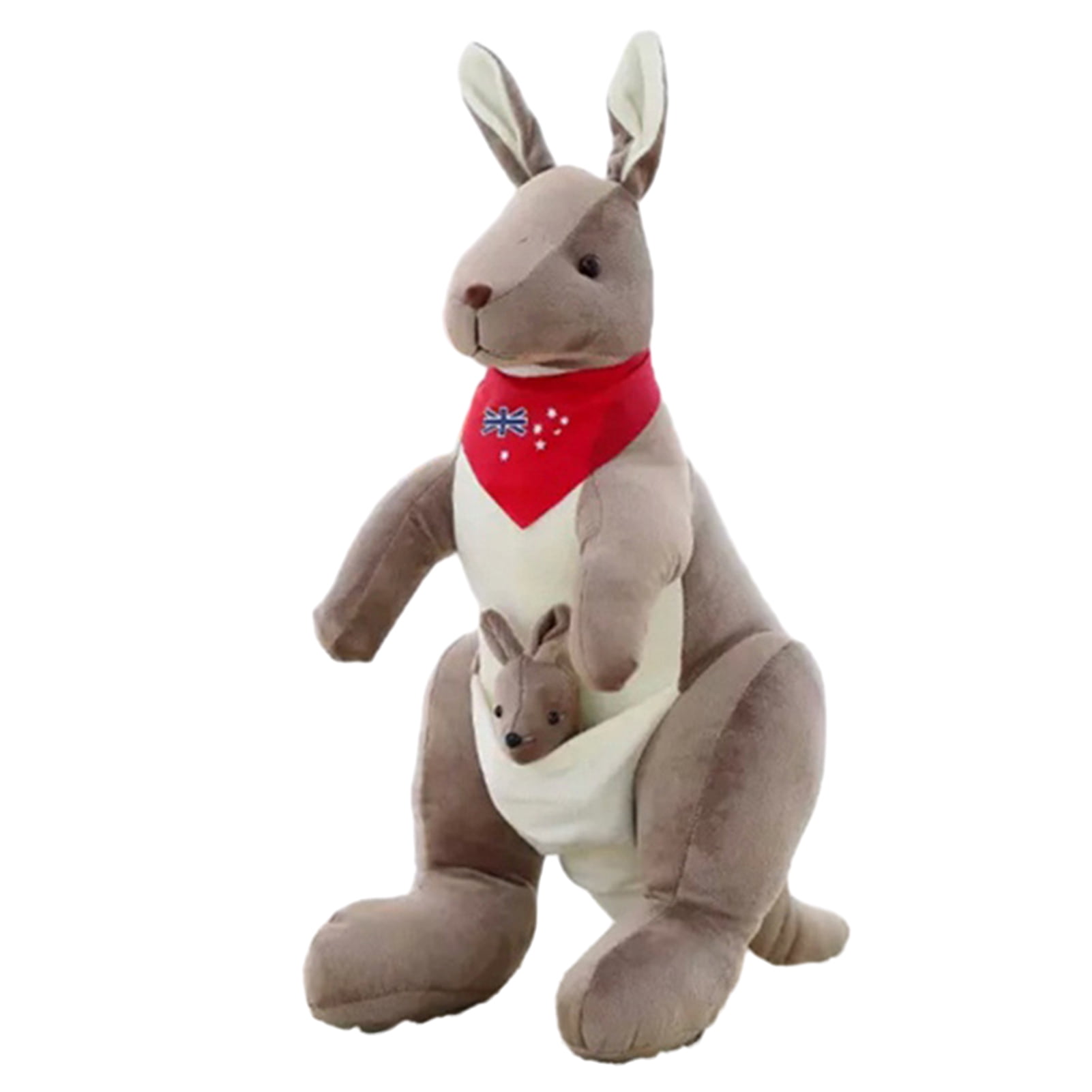 Kinaerty Kangaroo Plush Doll Soft Stuffed Animal Toy Simulation Kangaroo Mother & Baby Kangaroo ...