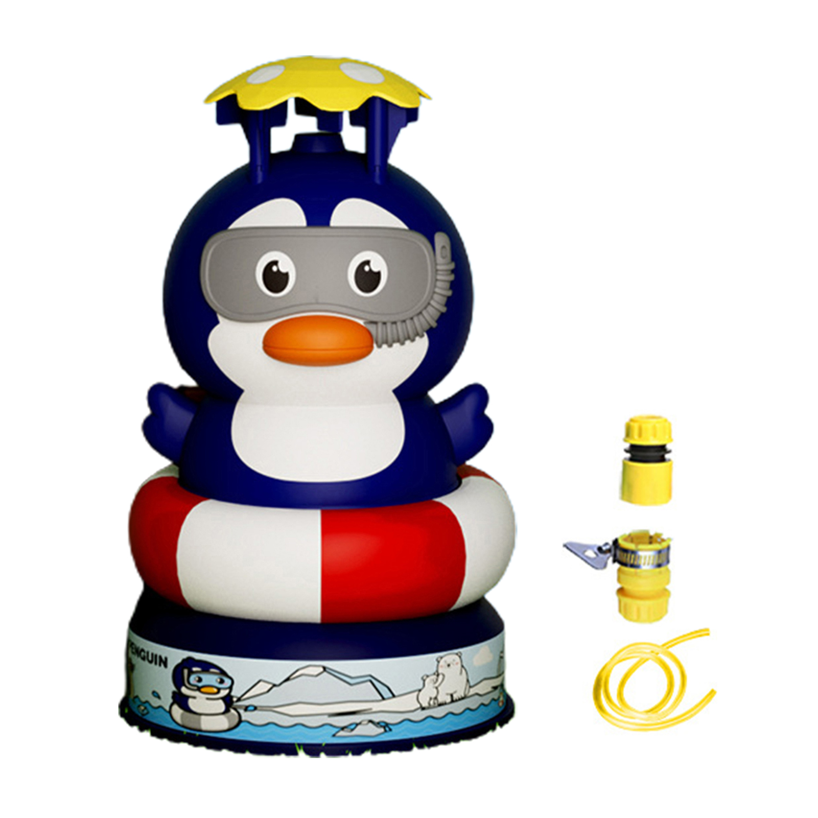 Kinaerty Kids Animal Rocket Sprinkler 360 Degrees Rotation Summer Duck ...