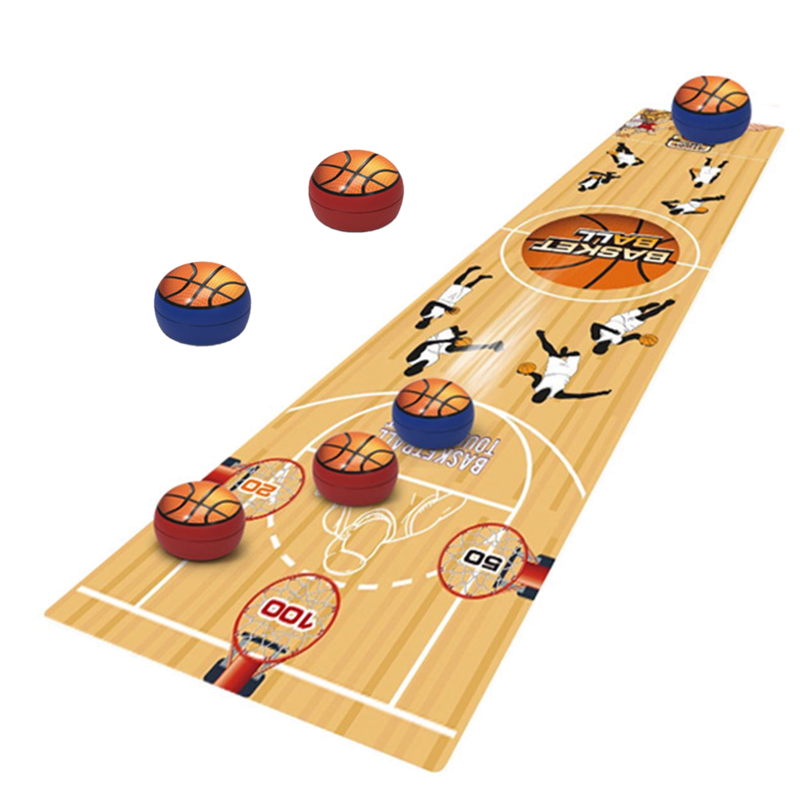 Kinaerty Kids Educational Curling Board Game with Foldable Mat Bowling ...