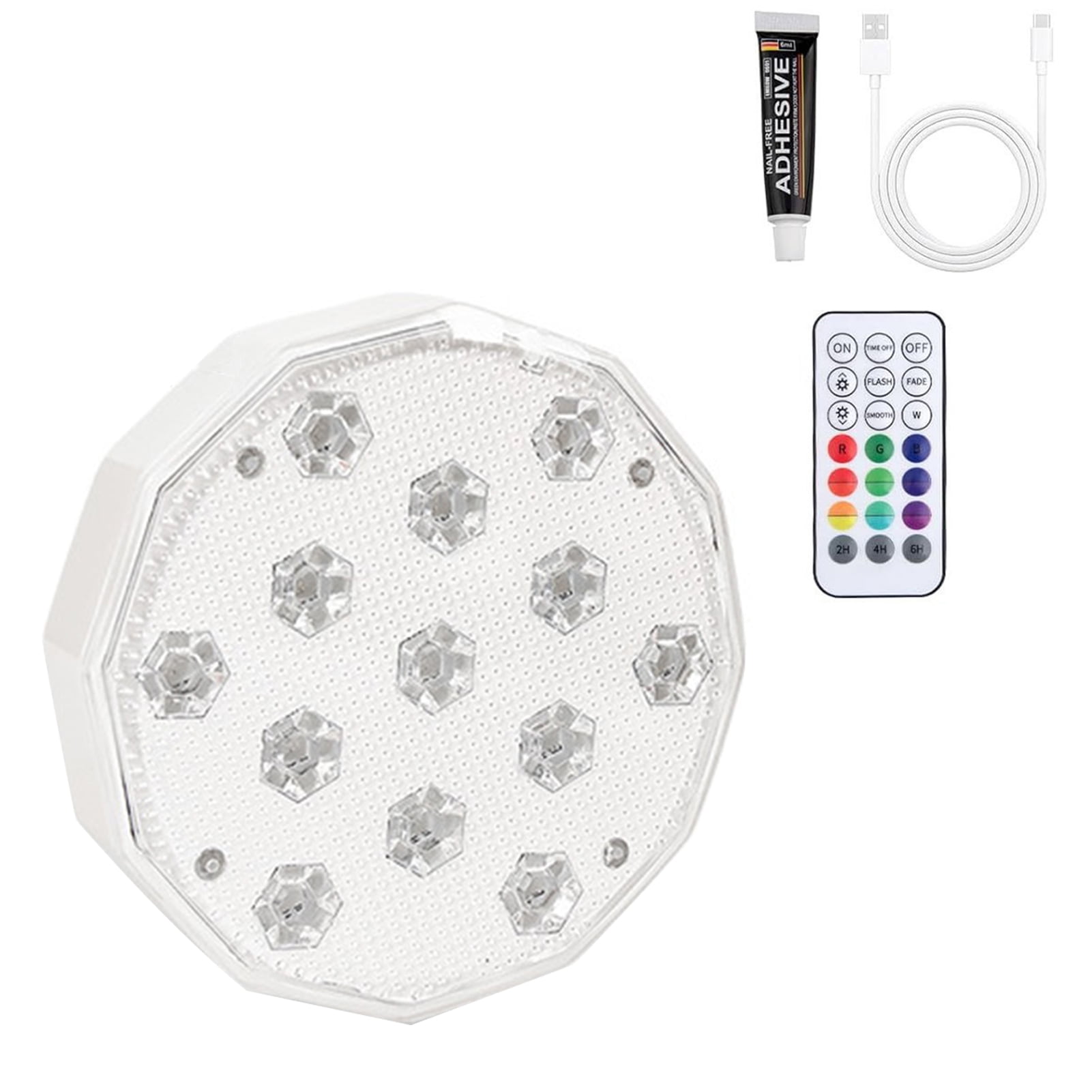 Kinaerty LED Pool Light with Remote Control 16 Colors Brightness ...