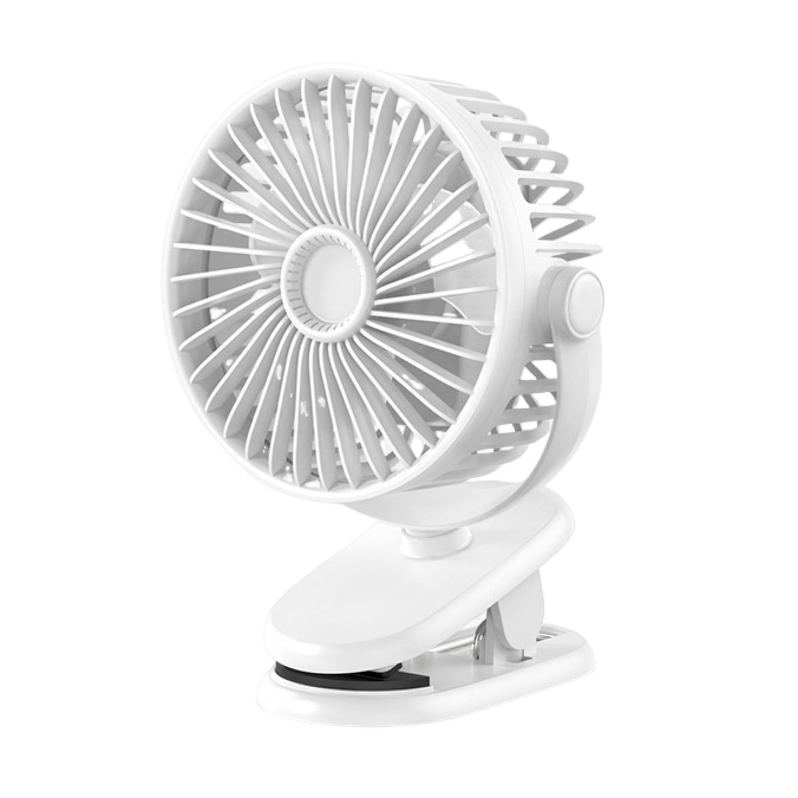 Kinaerty Mini Clip Fan No Noise USB Rechargeable Strong Wind 360 Degree ...