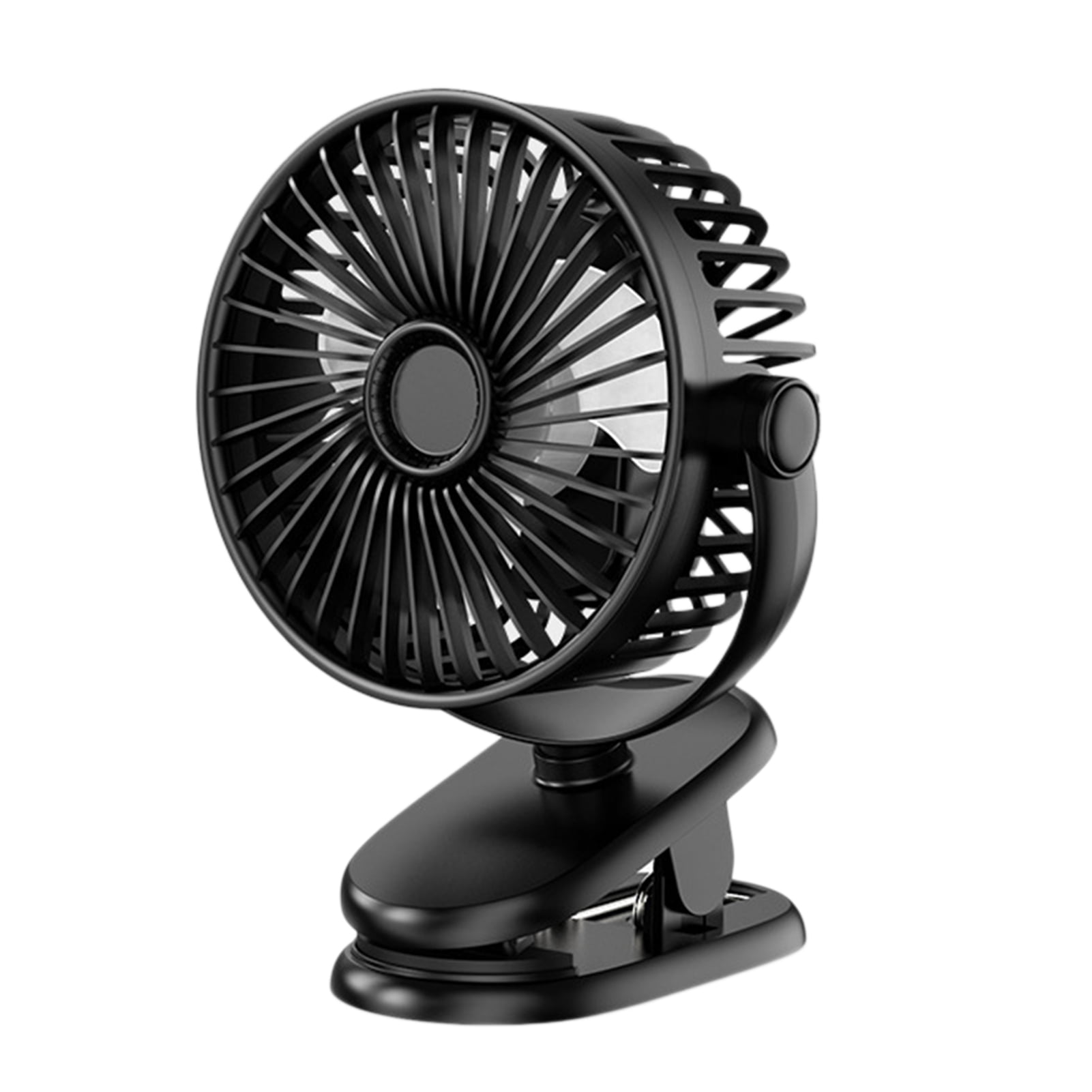 Kinaerty Mini Clip Fan No Noise USB Rechargeable Strong Wind 360 Degree ...
