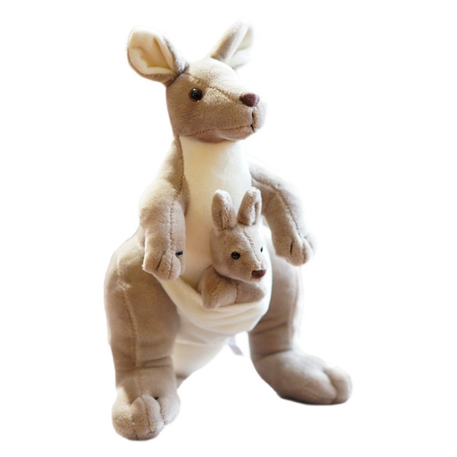Kinaerty Mom Baby Kangaroo Plush Toy Stuffed Standing Animal Plushie Doll Sleeping Pillow Home ...