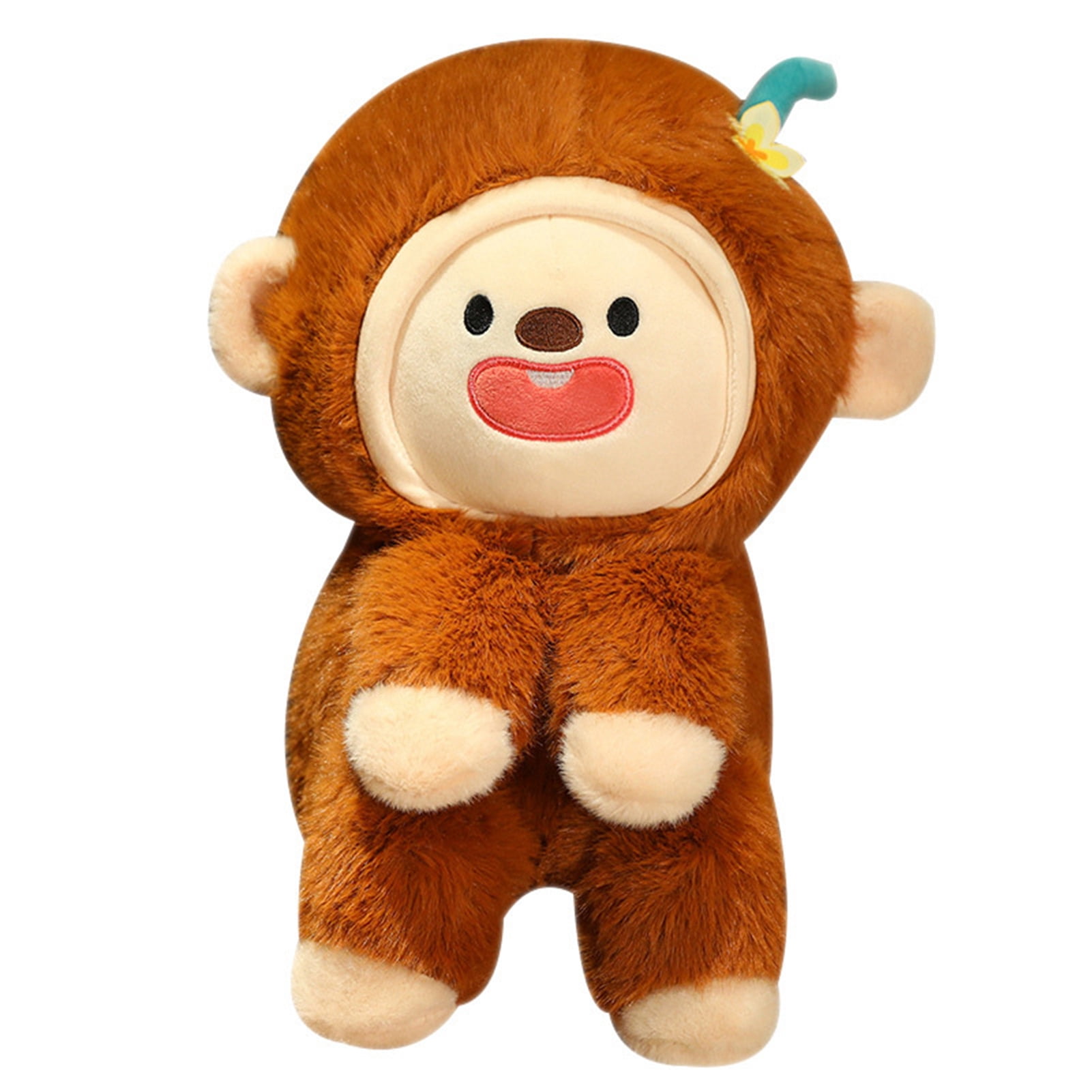 Kinaerty Monkey Plush Toy with Detachable Head Face Changing Cute Soft ...