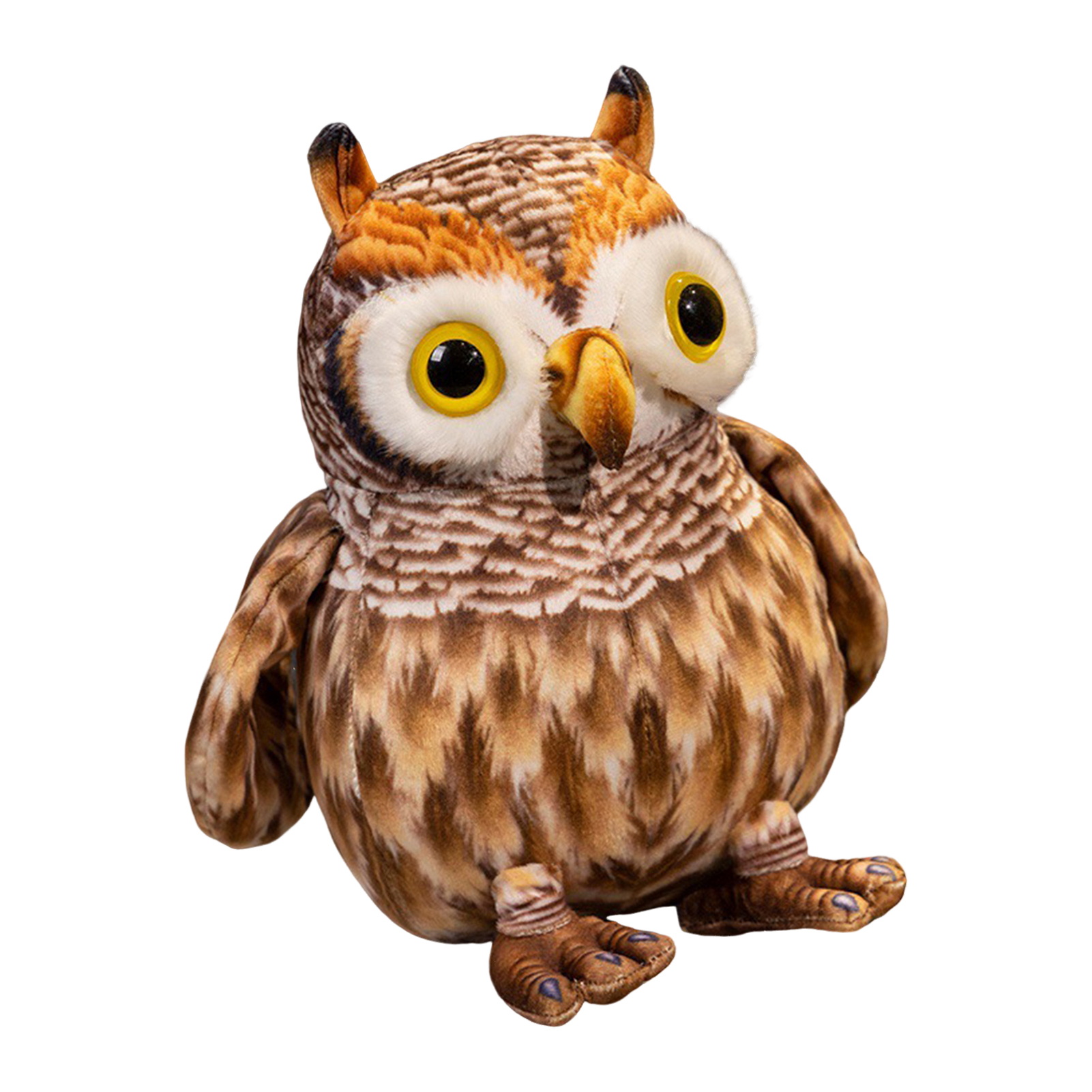 Kinaerty Night Owl Plush Toy Simulated Big Eyes Bird Plushie Stuffed ...