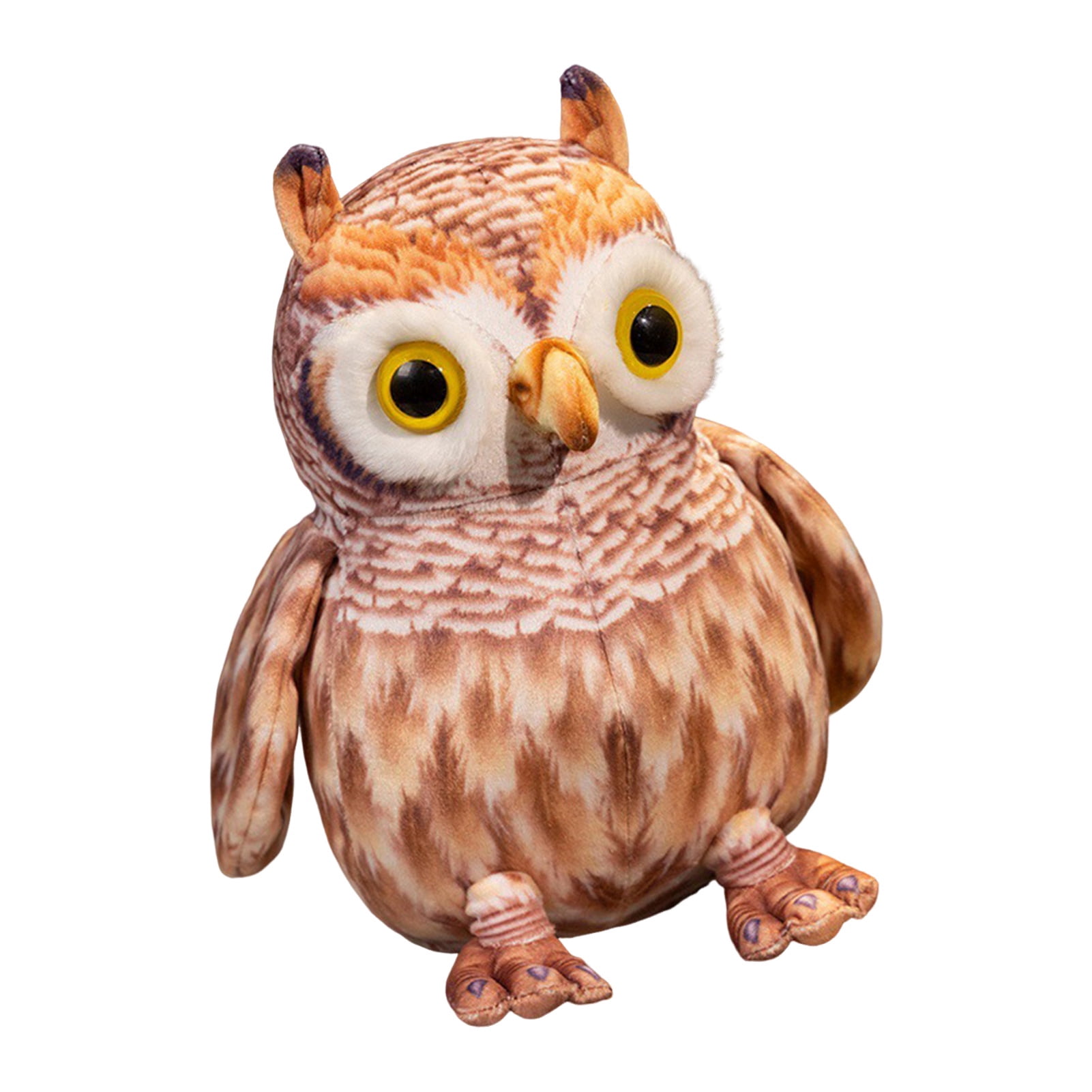 Kinaerty Night Owl Plush Toy Simulated Big Eyes Bird Plushie Stuffed ...