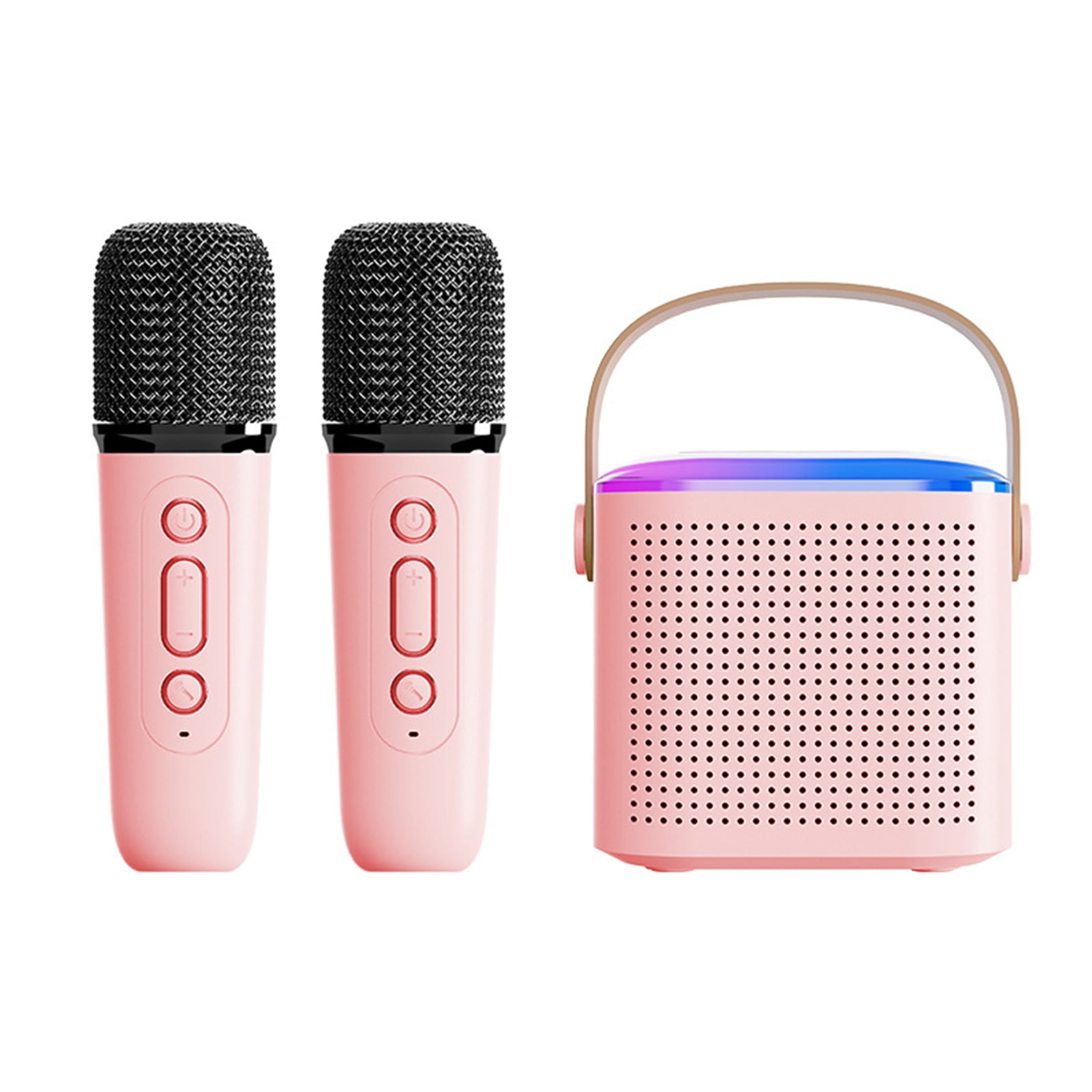 Kinaerty Portable Mini Karaoke Machine with 2 Wireless Microphones ...