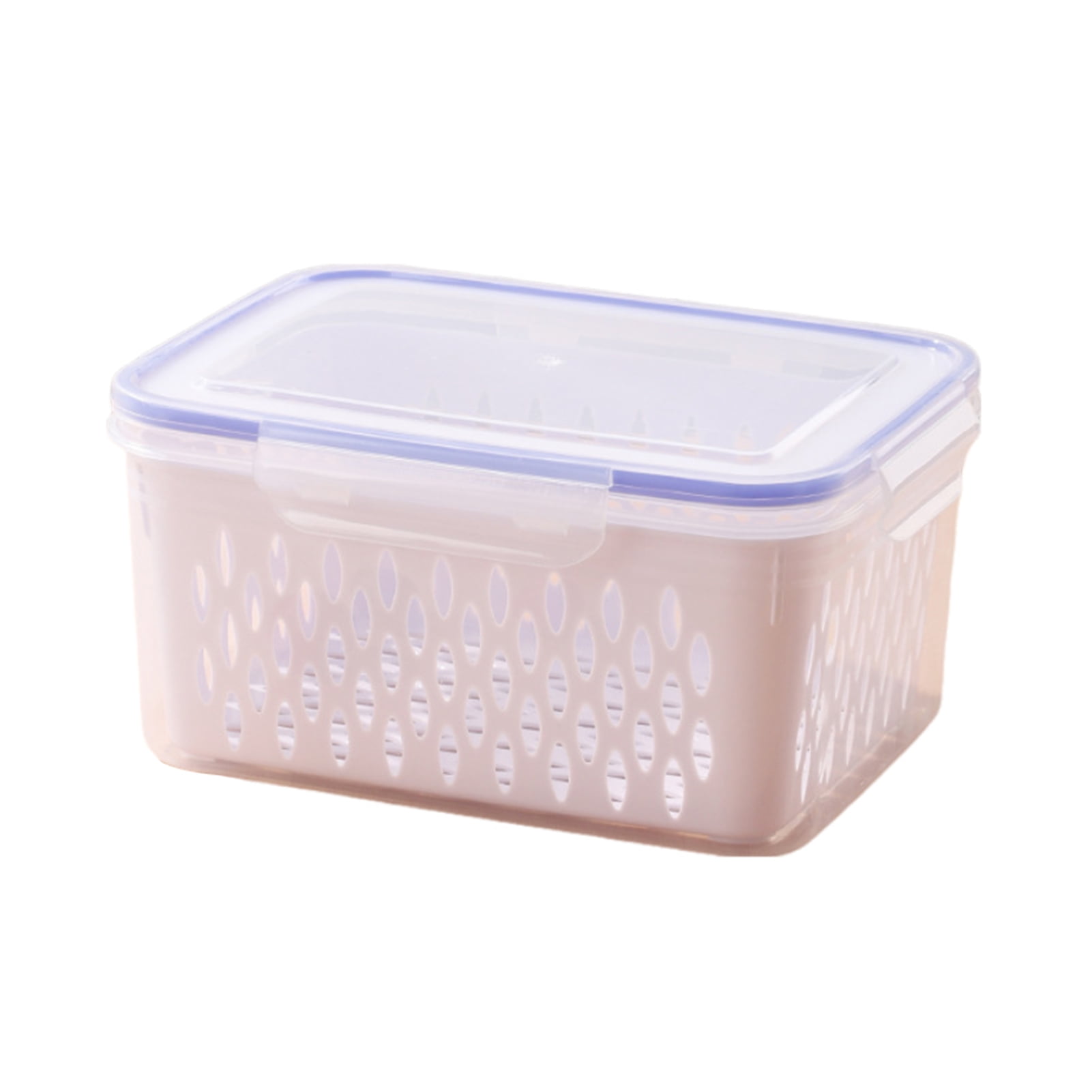 Kinaerty Produce Saver Containers with Drain Basket Food Storage Bins for Fridge Extend ...