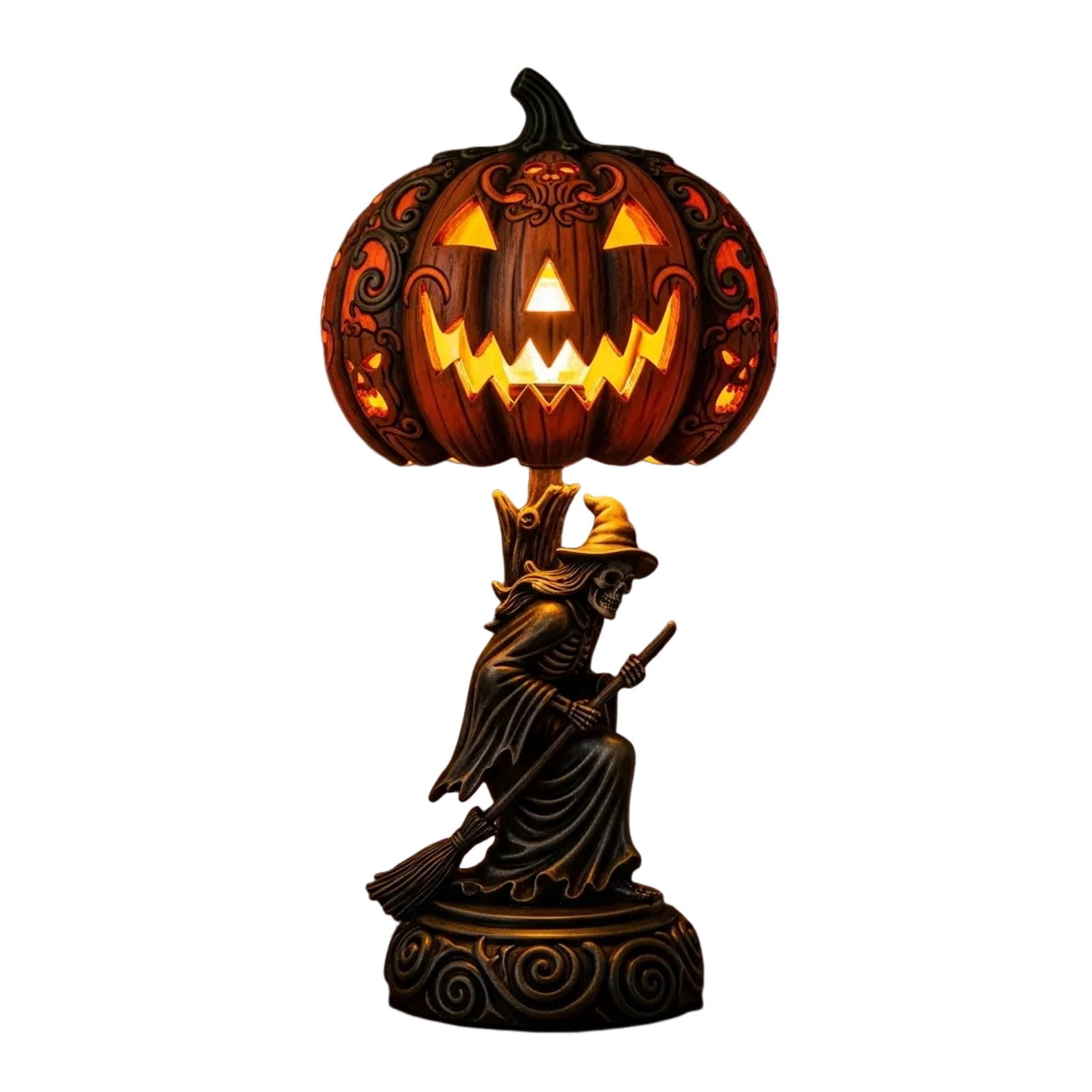 Kinaerty Pumpkin Night Light Halloween Horror Skeleton Ghost Witch ...