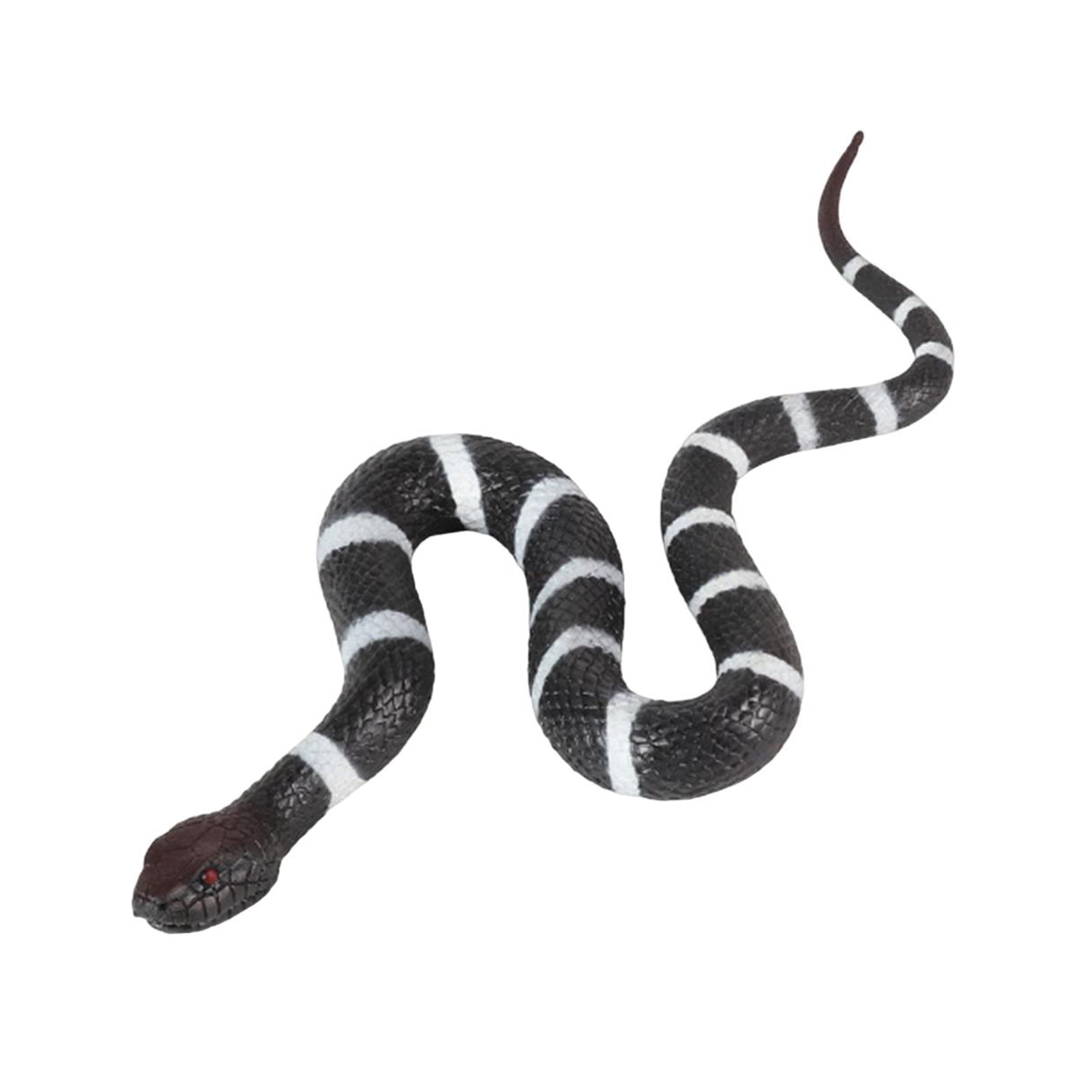 Kinaerty Realistic Fake Snake Toy Soft TPR Snake Model Keep Birds Away ...