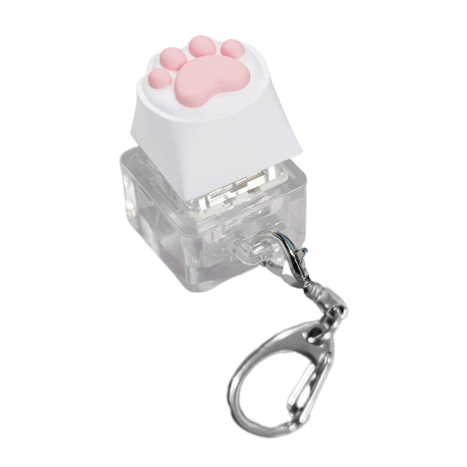 Kinaerty Silicone Cat Paws Keycap Stress Relief Soft Key Ring Pendant ...