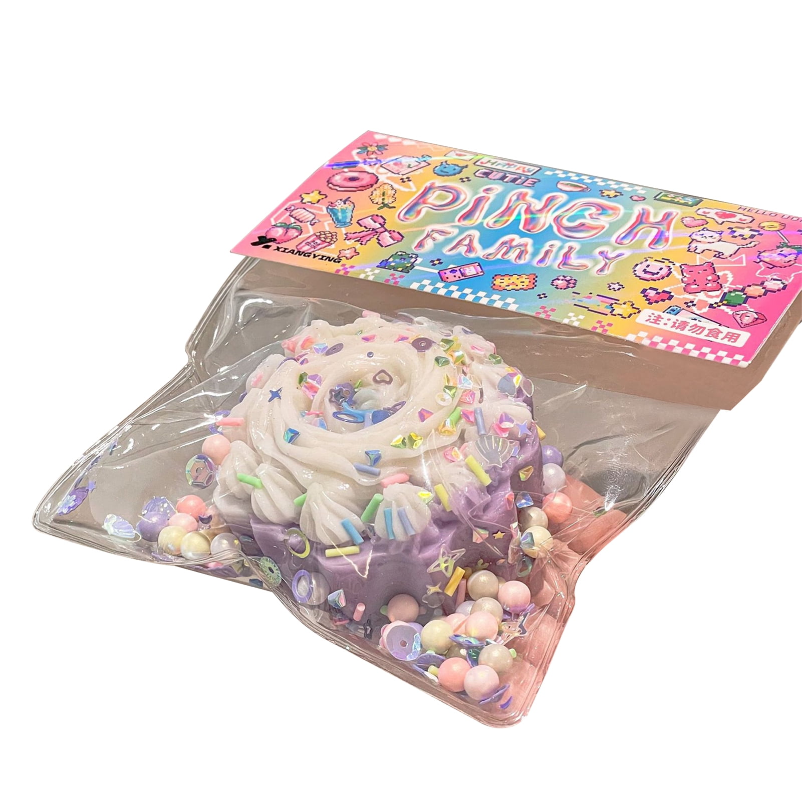 Kinaerty Stress Relief Pinch Toy Slow Rebound Waffle Doughnut Cake ...