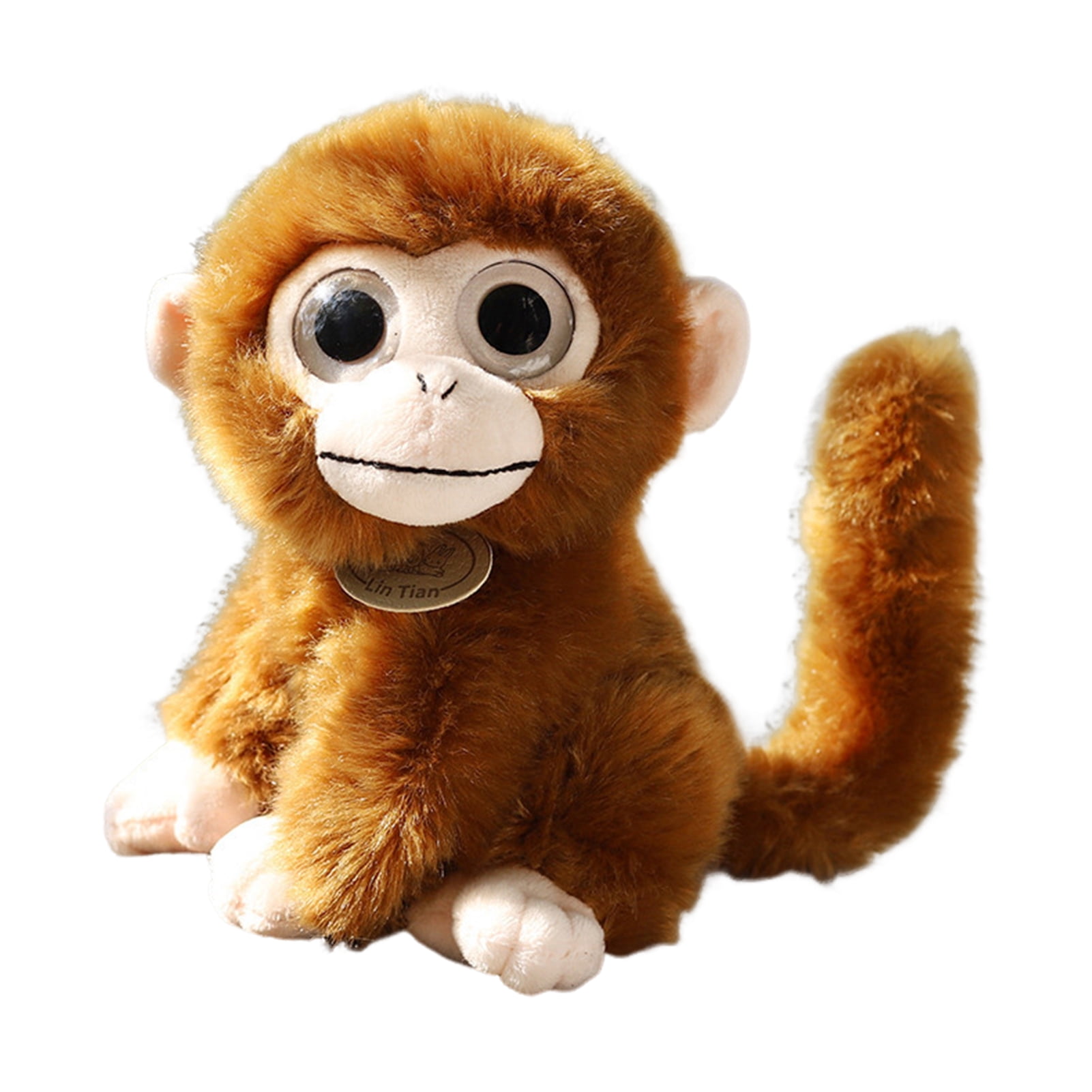 Kinaerty Super Soft Plush Monkey Doll Adorable Design with Big Eyes ...