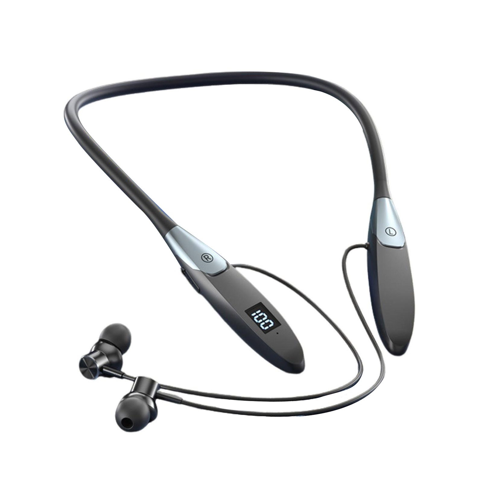 Kinaerty Wireless Neck Headset LED Digital Display Stable Connection ...