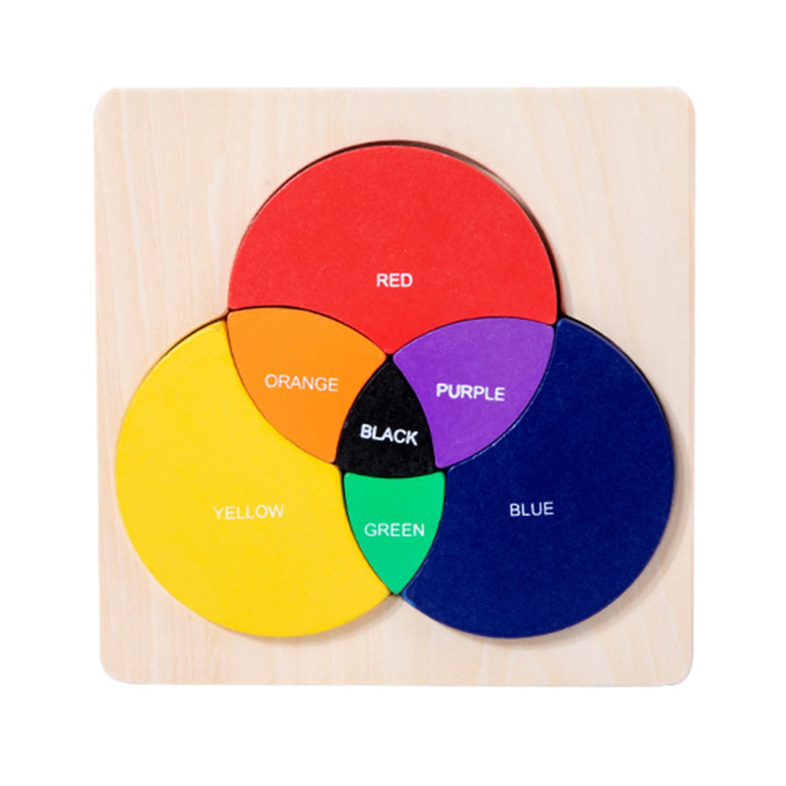 Kinaerty Wooden Color Puzzle Large Size Primary Color Mixing Learning ...