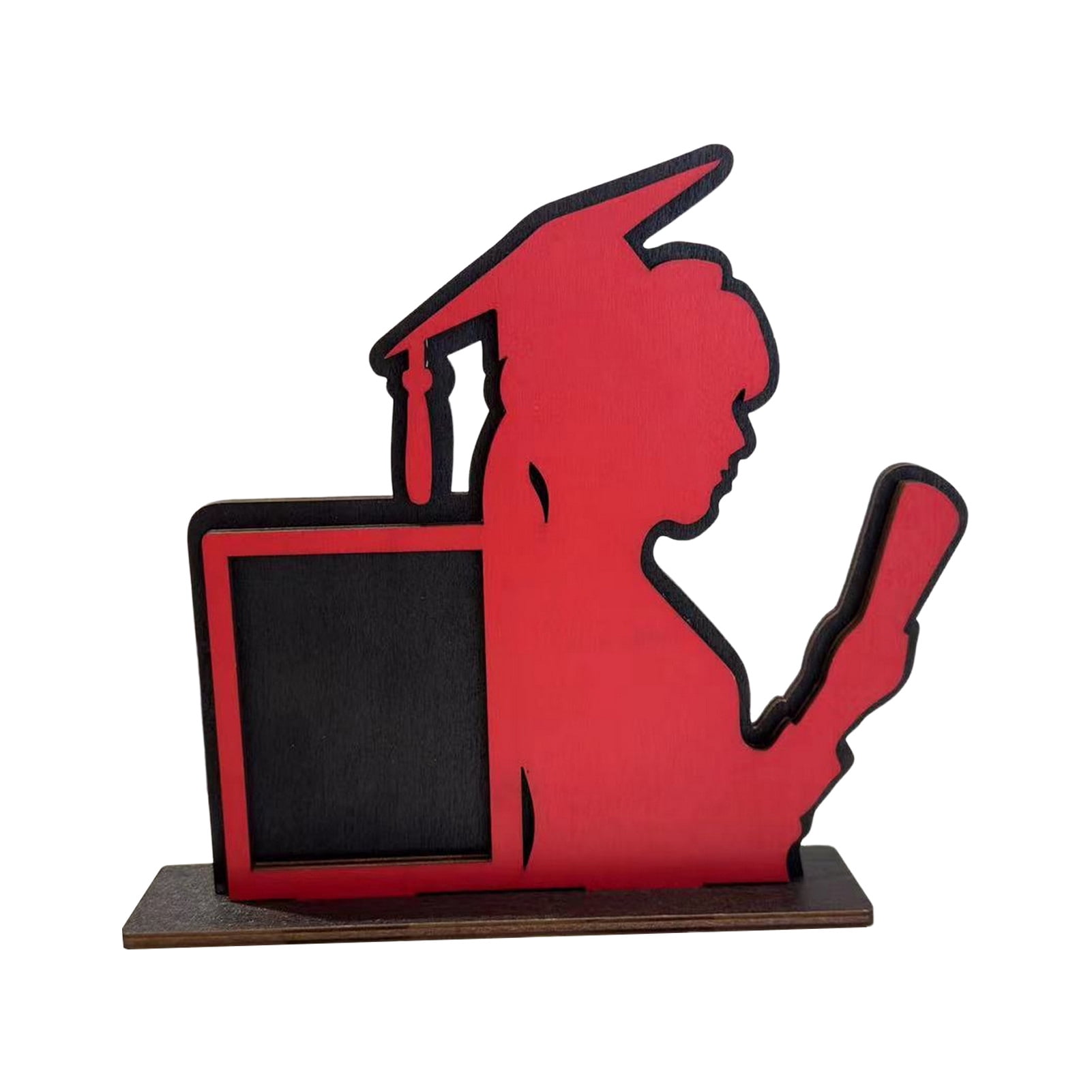 Kinaerty Wooden Graduation Photo Frame Female Graduates Outline 3D ...