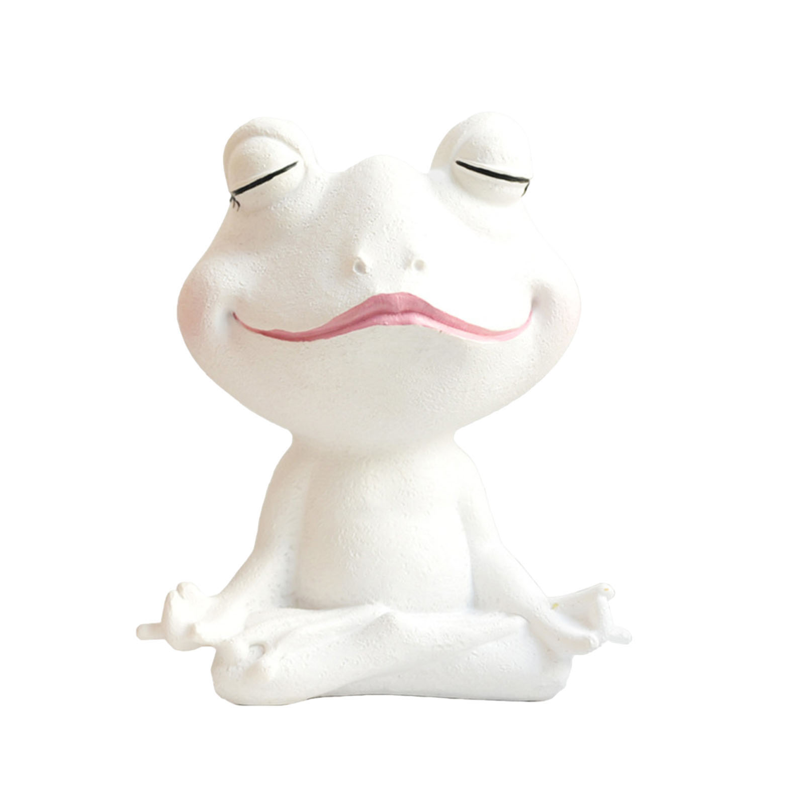 Kinaerty Yoga Frog Planter Pot with Drainage Hole Resin Sitting Frog ...