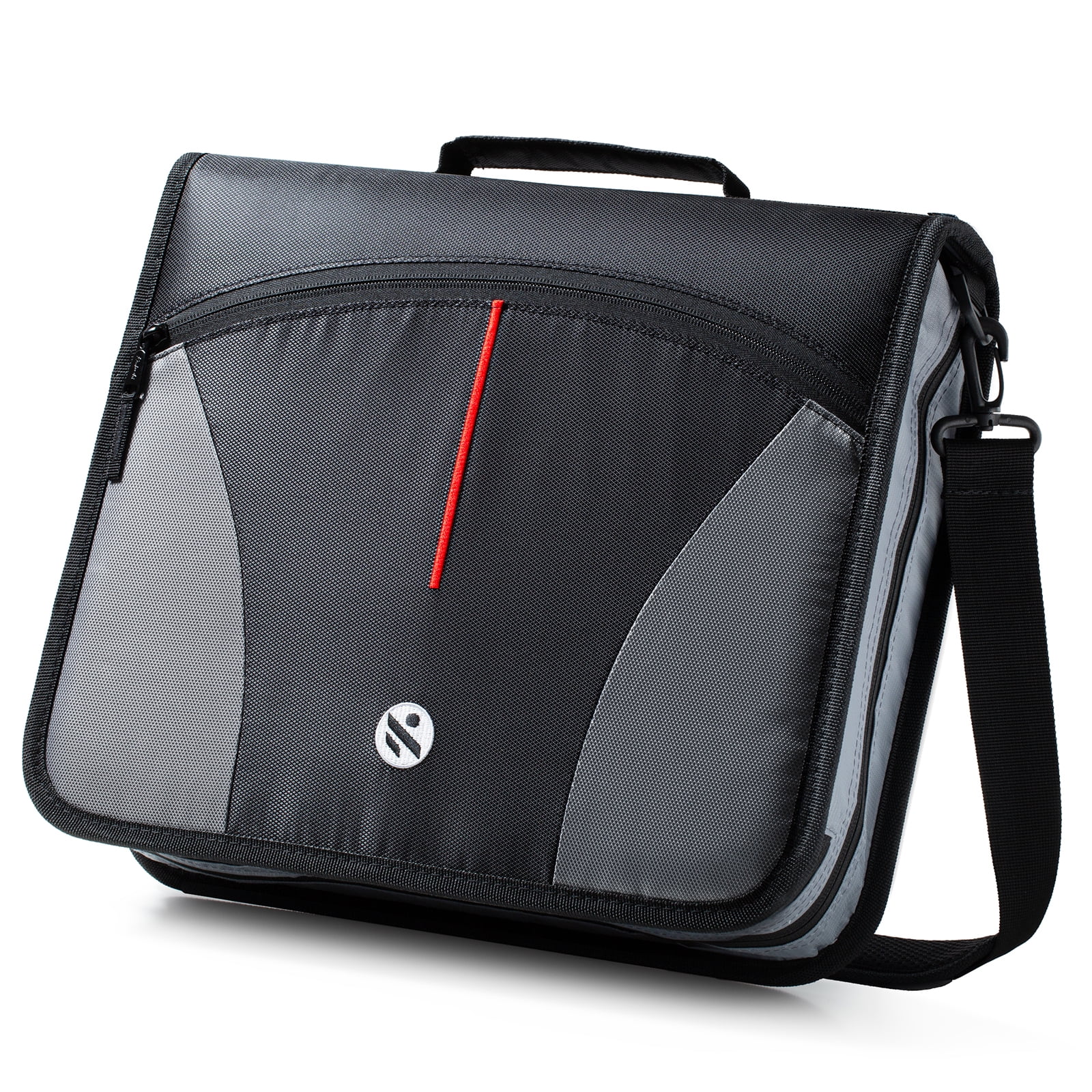 Kinbashi 3 Ring Binder, 3 Inch O-Ring Zipper Binder with Shoulder Strap ...