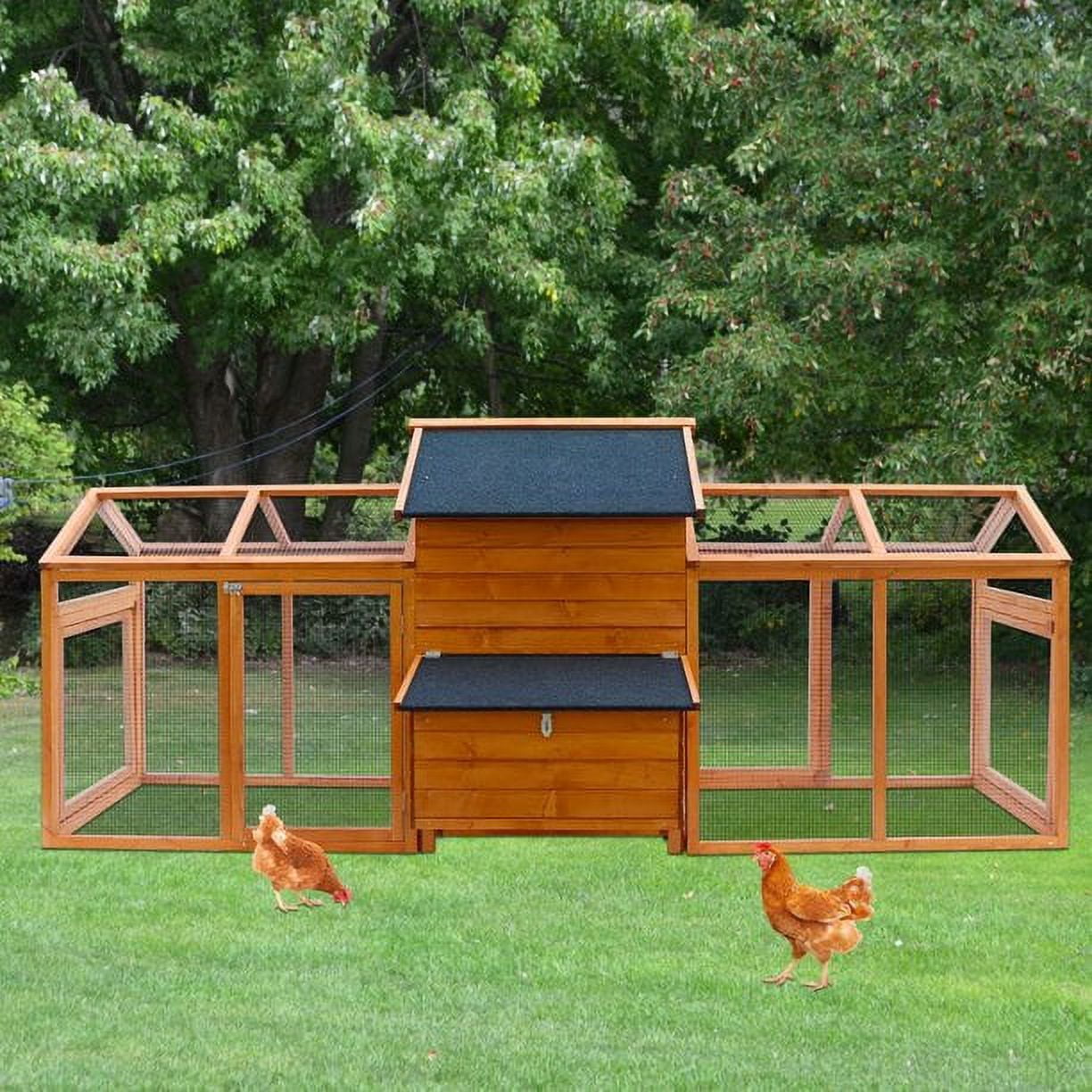 Kinbor 100in Outdoor Wooden Chicken Coop Hen House w/Nesting Box ...