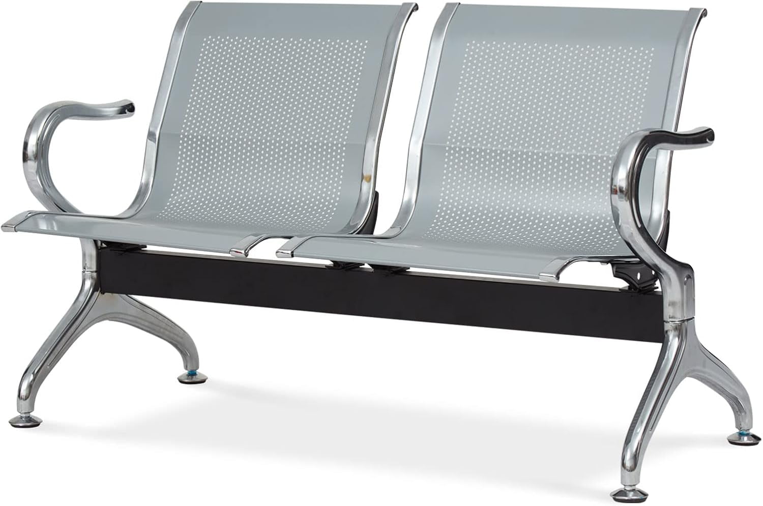 "Kinbor 2-Seat Reception Chairs, Heavy Duty Ergonomic Steel Bench ...