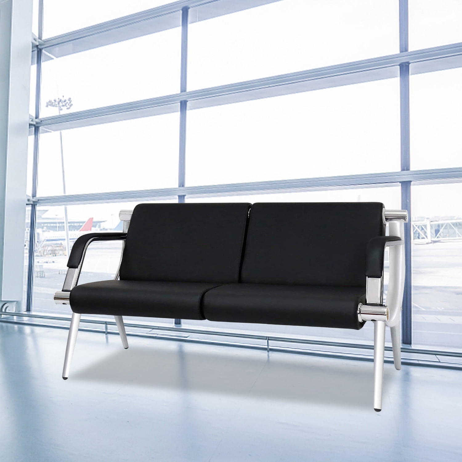 Kinbor 2-Seat Office Reception Waiting Room Chair Office Guest Chairs ...