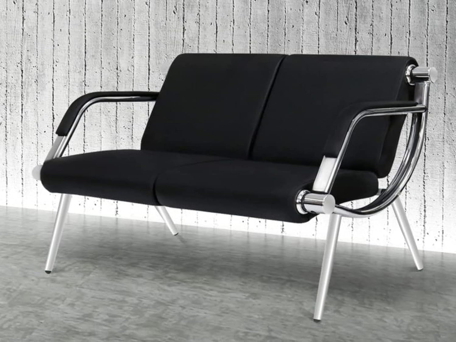 Kinbor 2-Seat Waiting Room Chairs Reception Furniture, PU Leather Chair ...